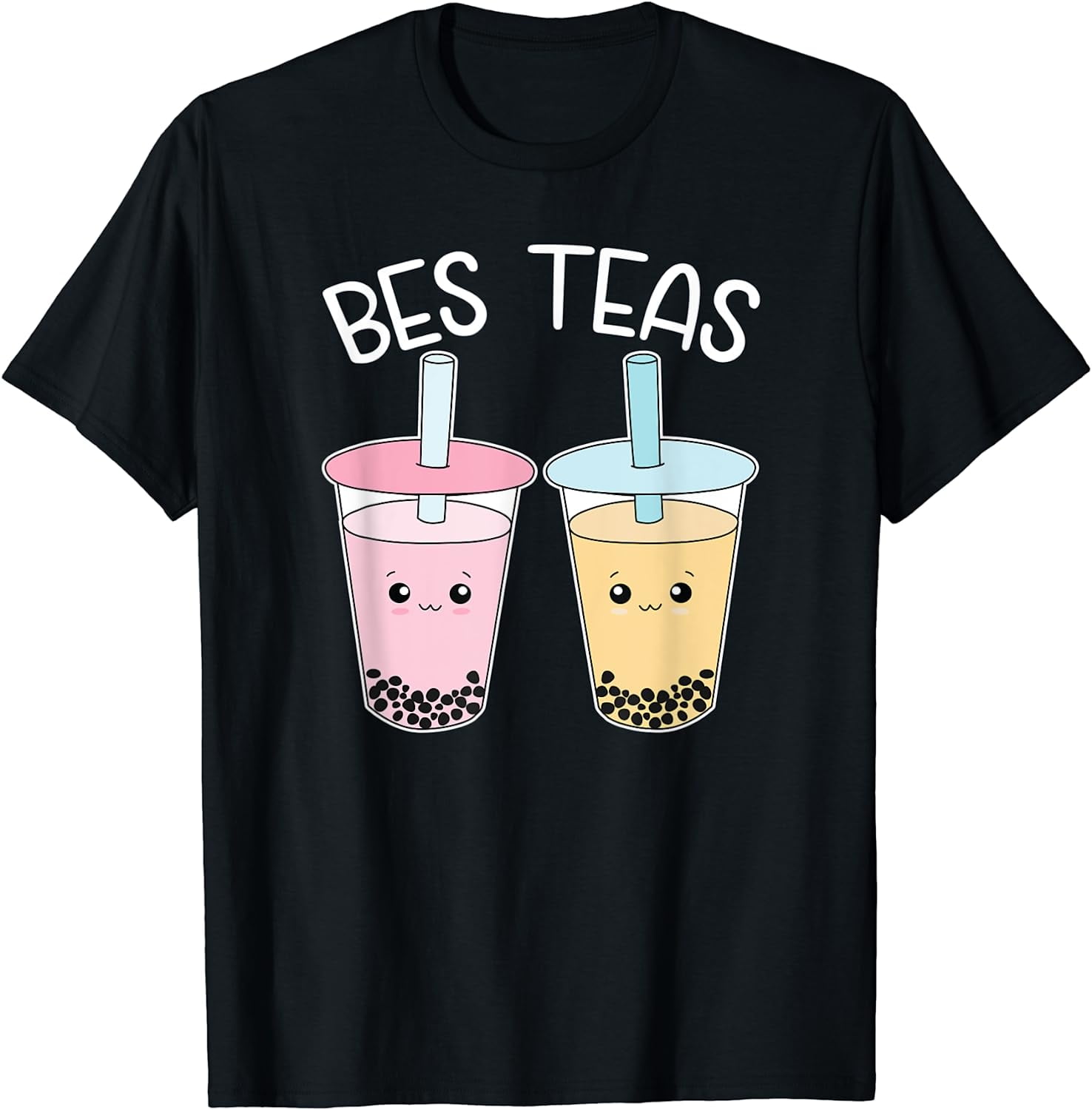 Bes Teas Besties Bubble Tea Cute Boba Best Friends T-Shirt - Walmart.com