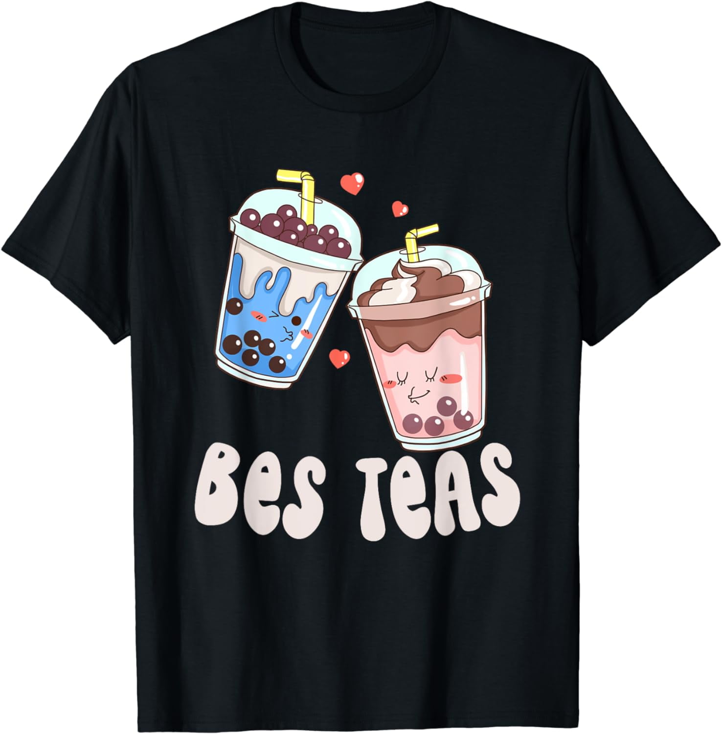 Bes Teas Besties Cute Kawaii Bubble Tea Boba Best Friend BFF T-Shirt ...