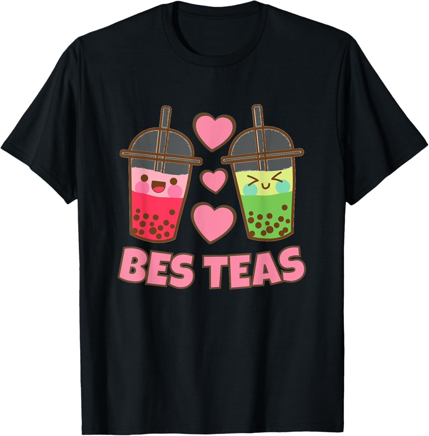 Bes Teas Besties Cute Kawaii Bubble Tea Boba Best Friend T-Shirt Casual ...
