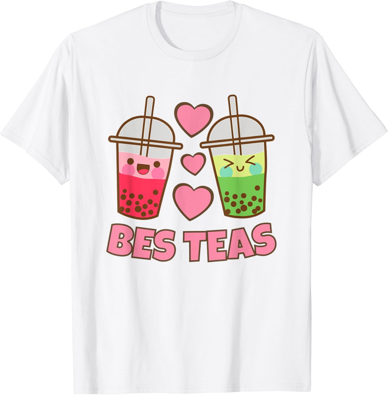 Bes Teas Besties Cute Kawaii Bubble Tea Boba Best Friend T-Shirt100 ...