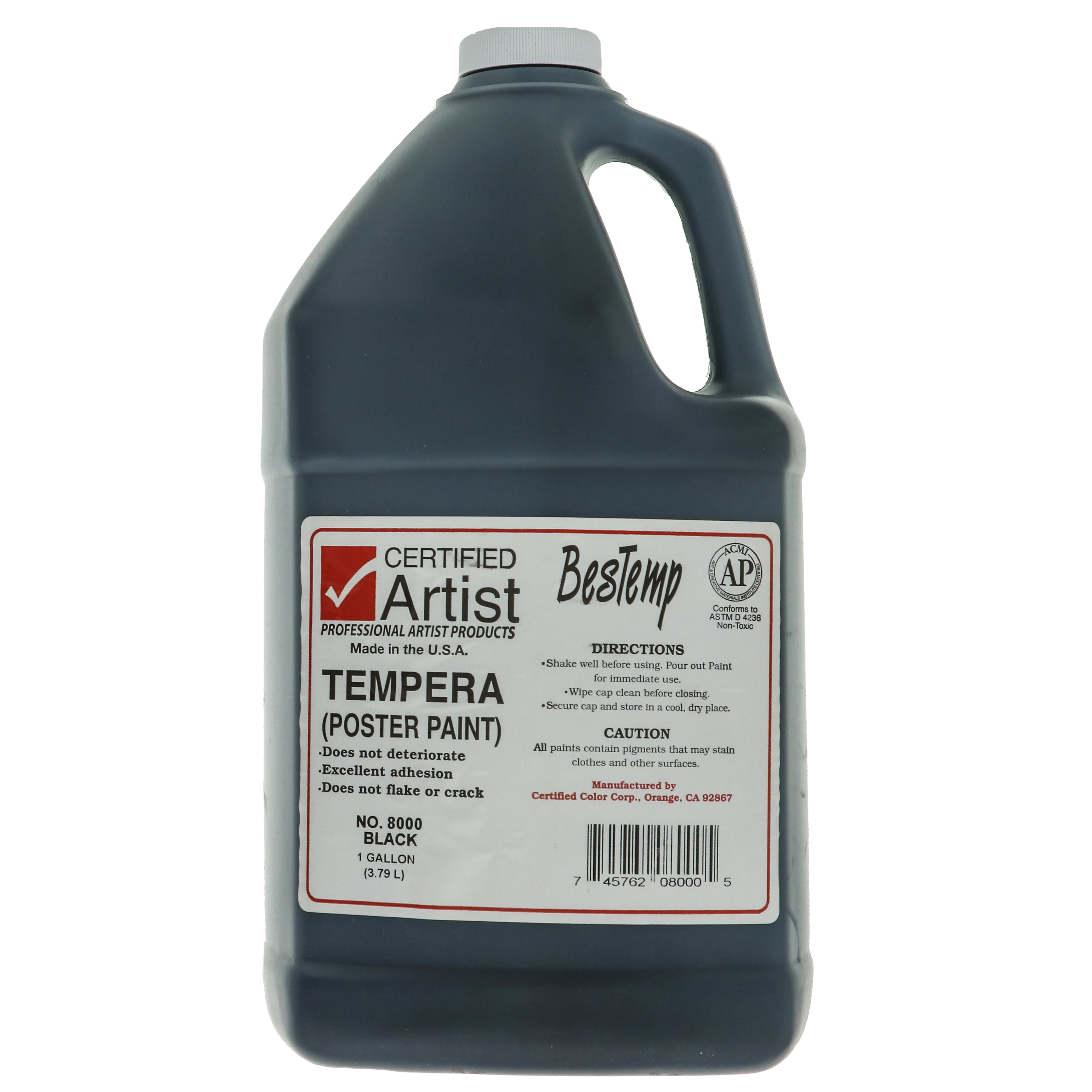 BesTemp Tempera Paint, Gallon Bottle, Regular Colors, Black - Walmart.com