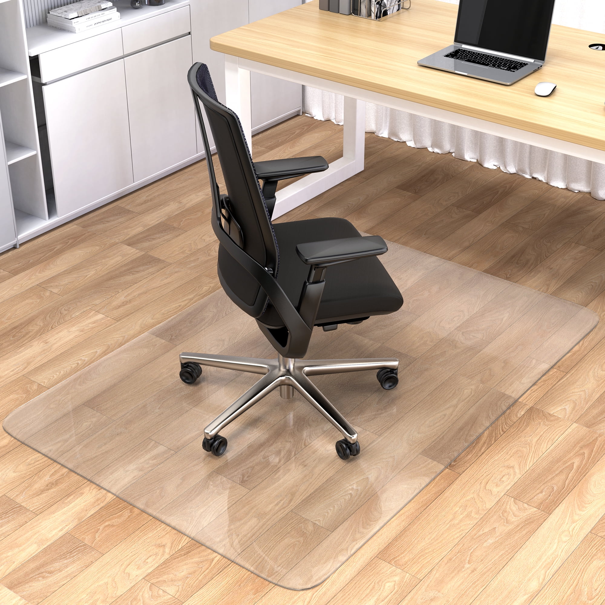 BesWin Large Office Chair Mat for Hardwood Floor, 45" x 53" Clear PVC ...