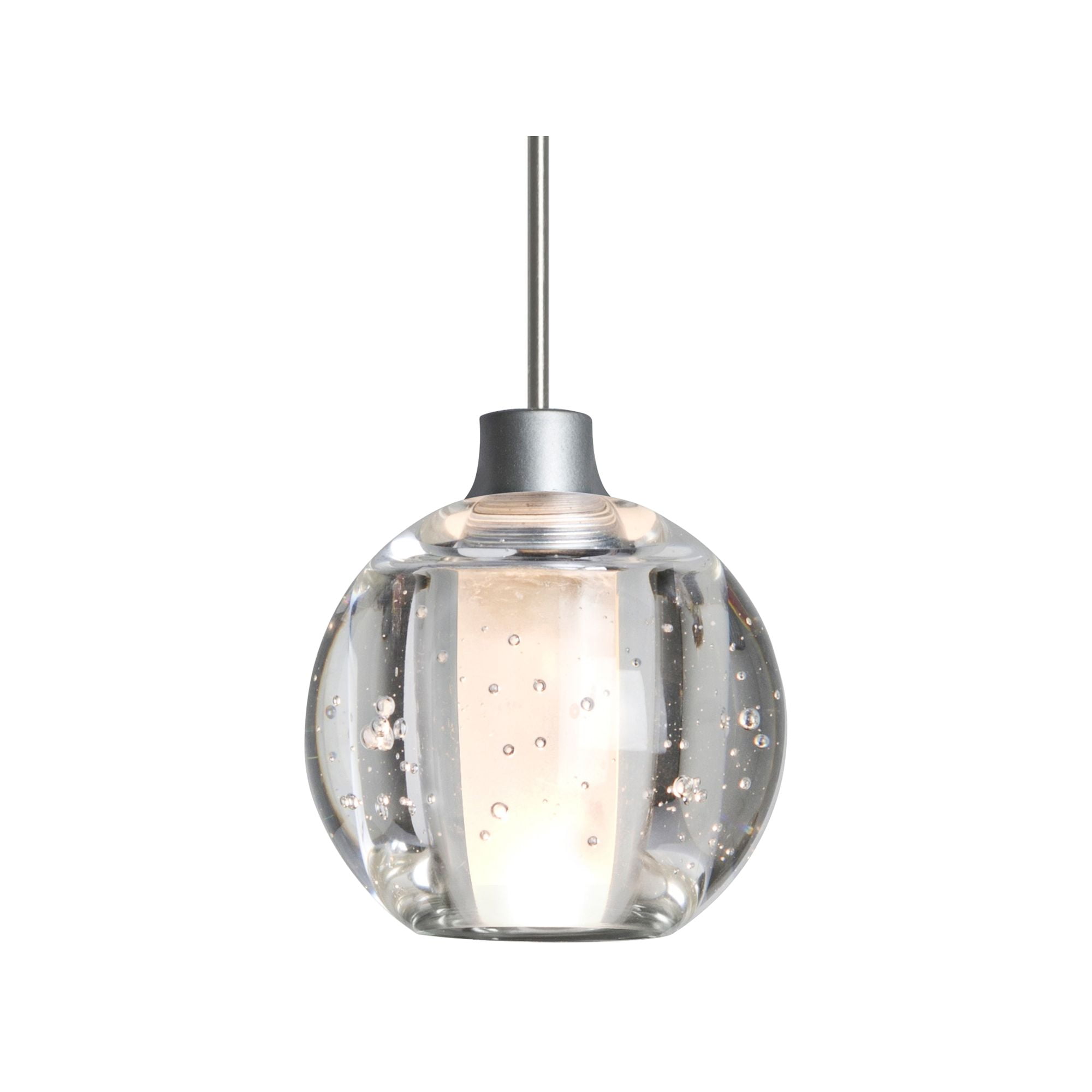 Besa Lighting - Boca 5 - One Light Cord Pendant-Satin Nickel Finish ...