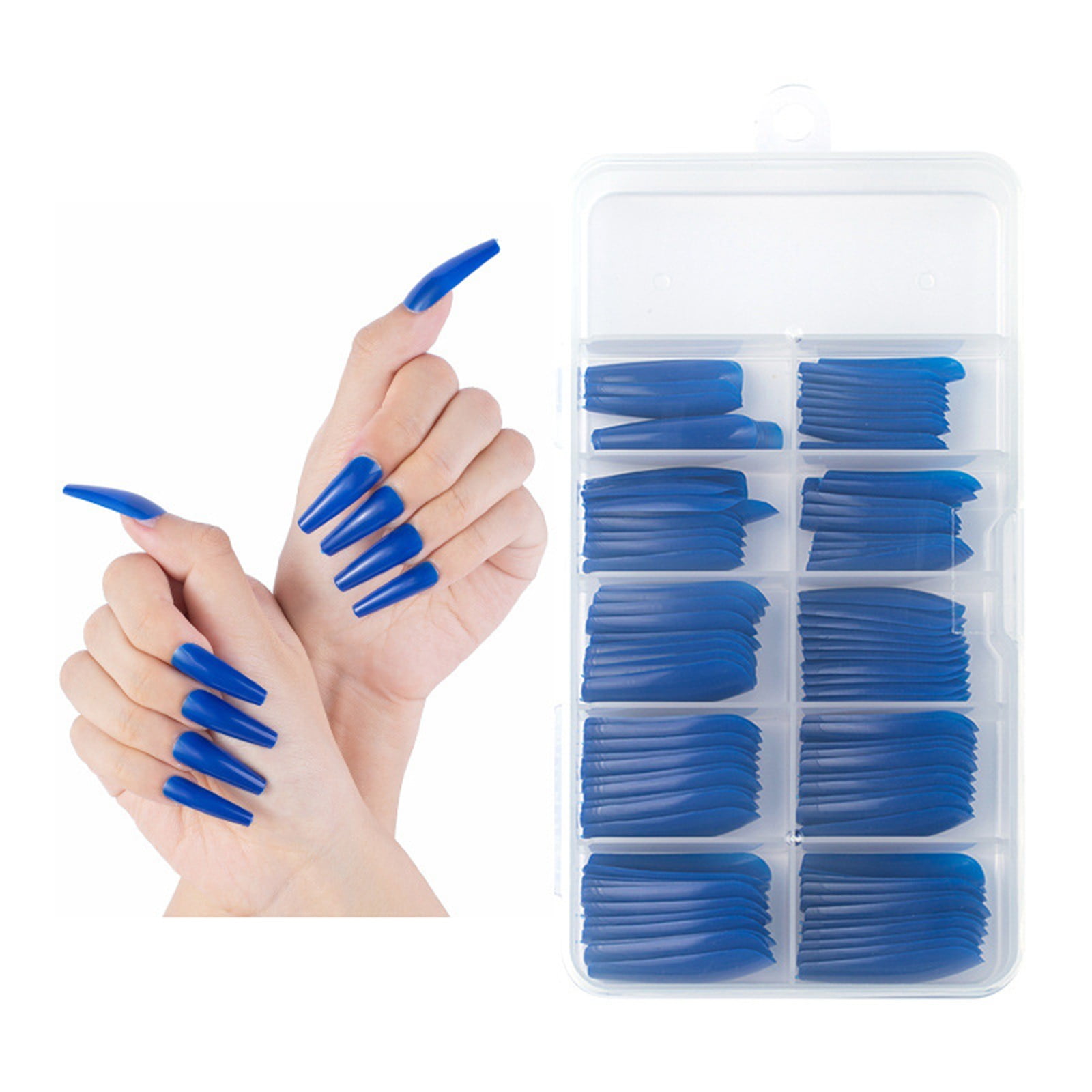 Besaacan Fake Nails On Sale! Colored Long Coffin Press On Nails