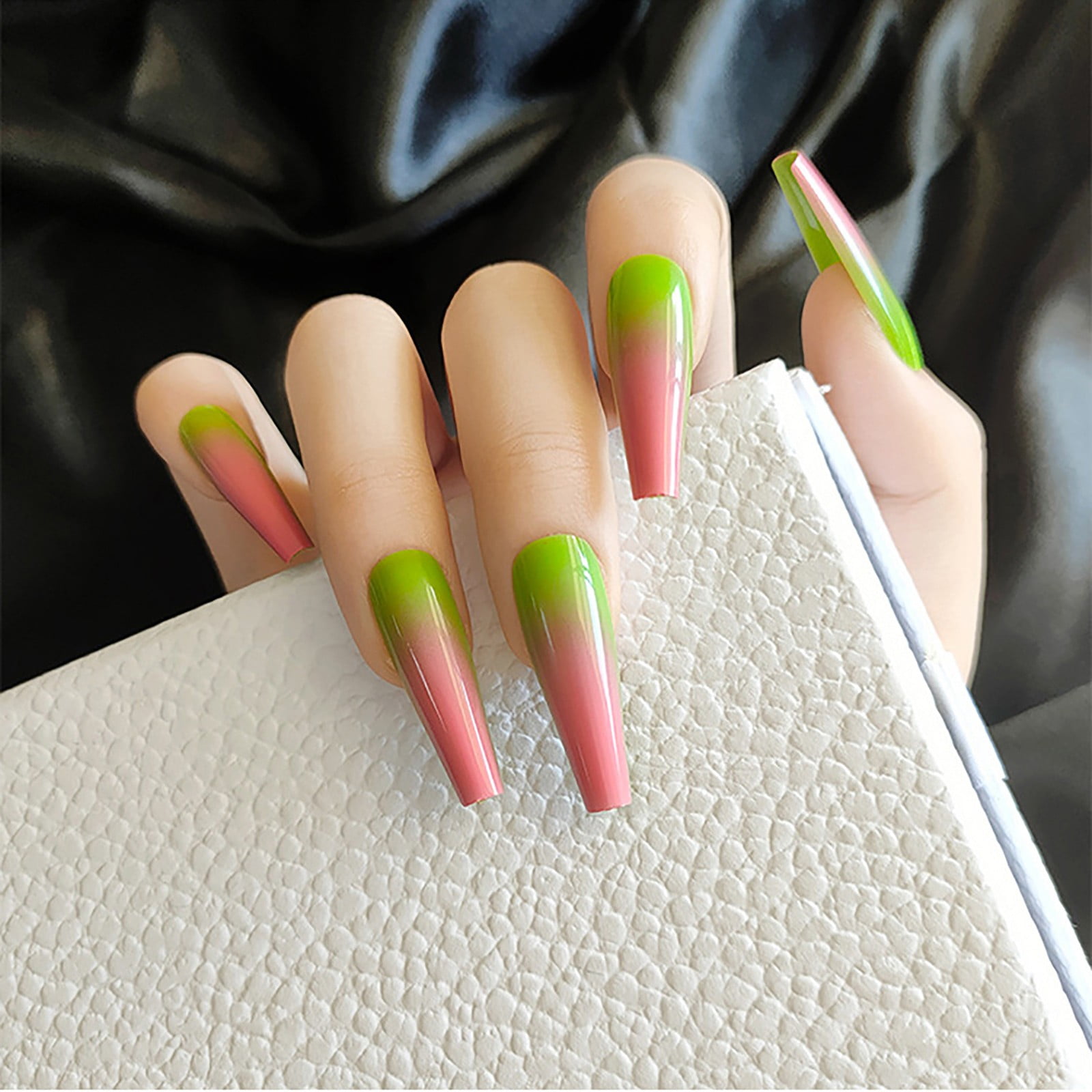 Besaacan Fake Nails On Sale! Press On Nails Long 3d Rhinestones Coffin