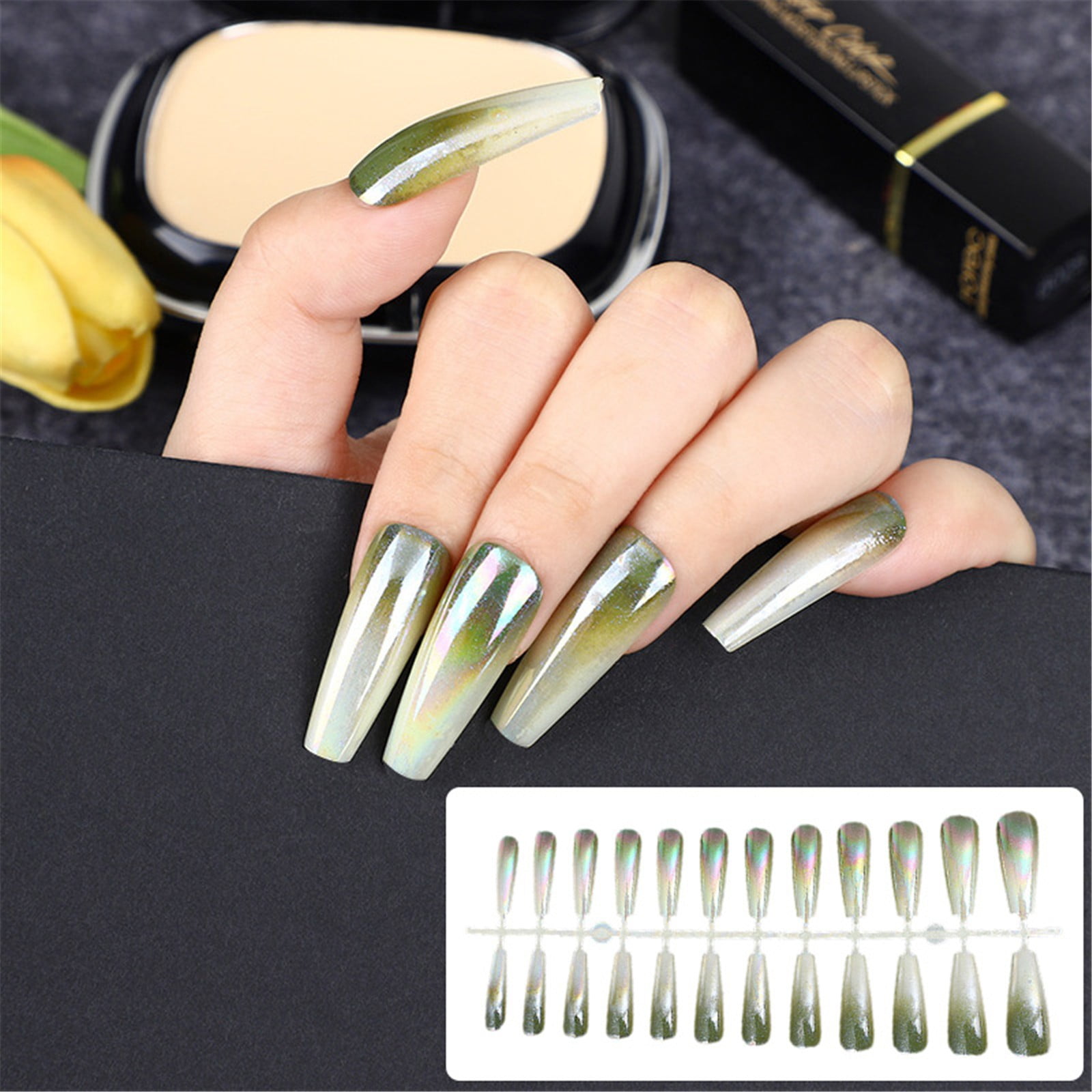 Besaacan Nail Stickers On Sale! 24pcs Extra Long Press On Nails Coffin