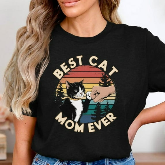 Besat Mom Ever S1Hirt, Funny C1At Lover Gift T1EE, Vintage C1At Mom T ...