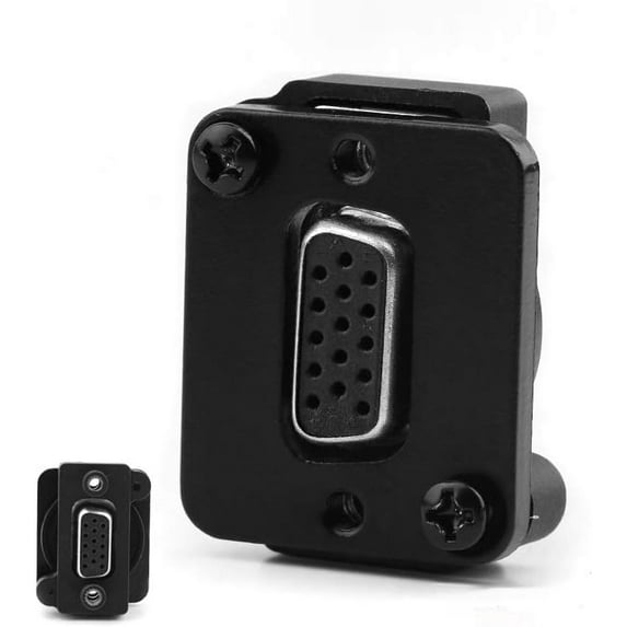 Bescoos Type-D Series VGA Passthrough Panel-Mount Connector (VGA_1pcs ...