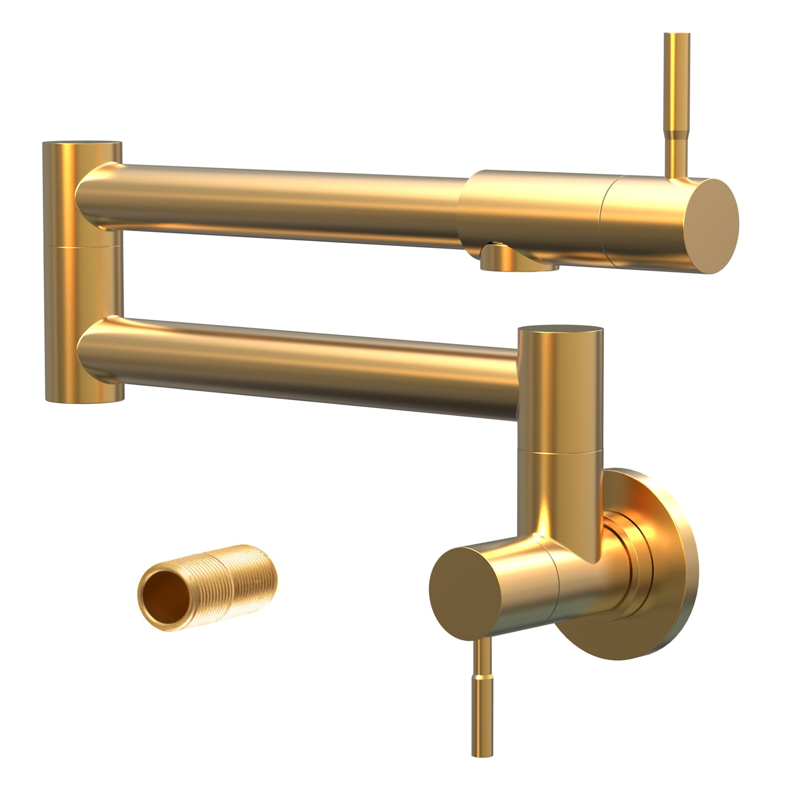 Besdor Pot Filler Faucet Brushed Gold Wall Mount Folding Kitchen Faucet ...