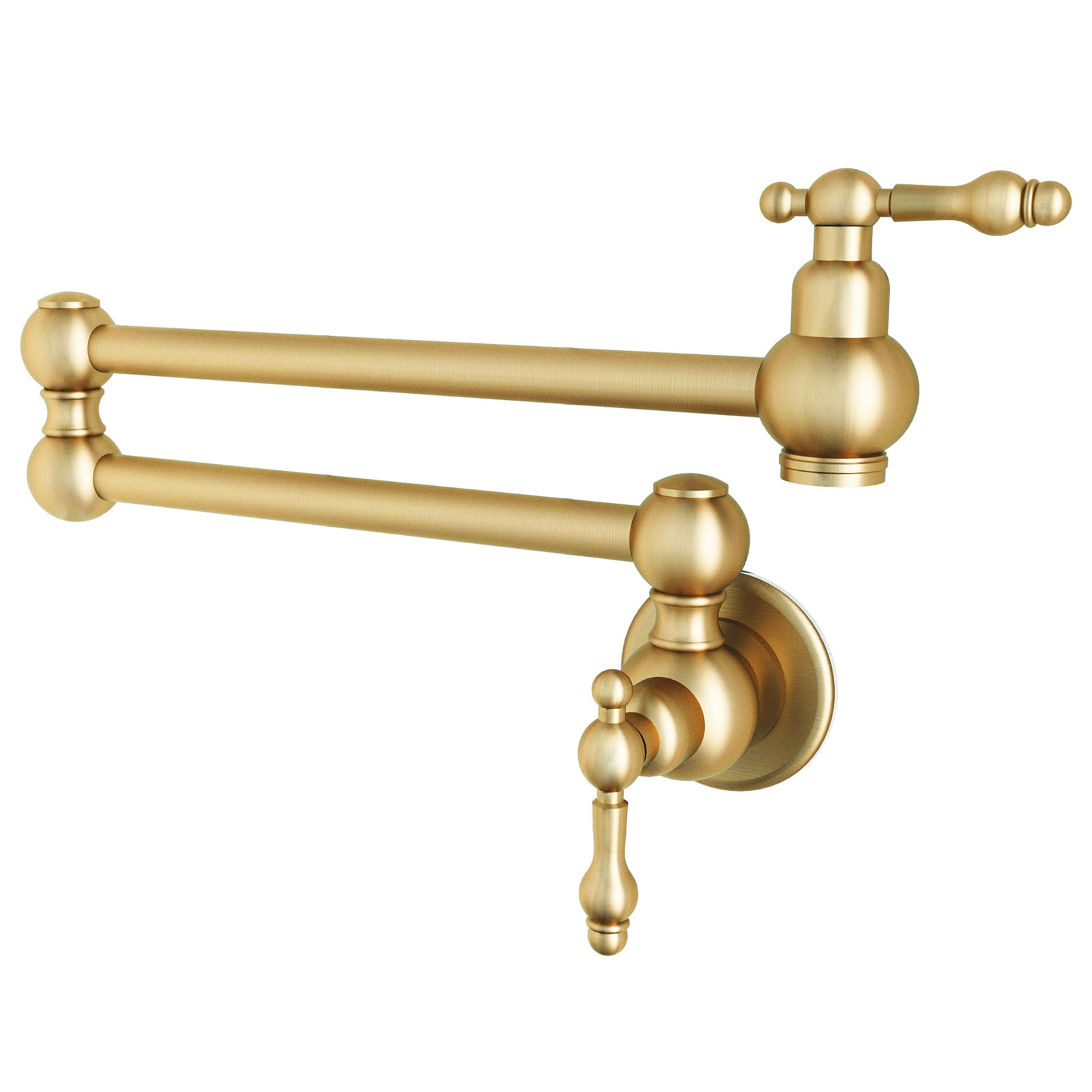 Besdor Pot Filler Faucet Brushed Gold Wall Mount Over Stove Faucet ...