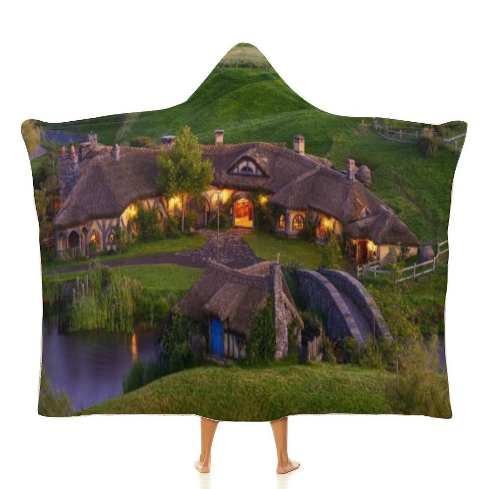 Besetuui Blanket Throw Bridge Fairy Tale Fence Field Grass Tween Teen ...