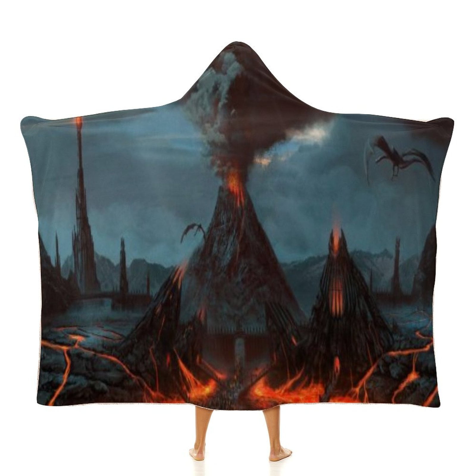 Besetuui Hooded Throw Robe The Lord of The Rins Mordor Nazgul Sauron ...