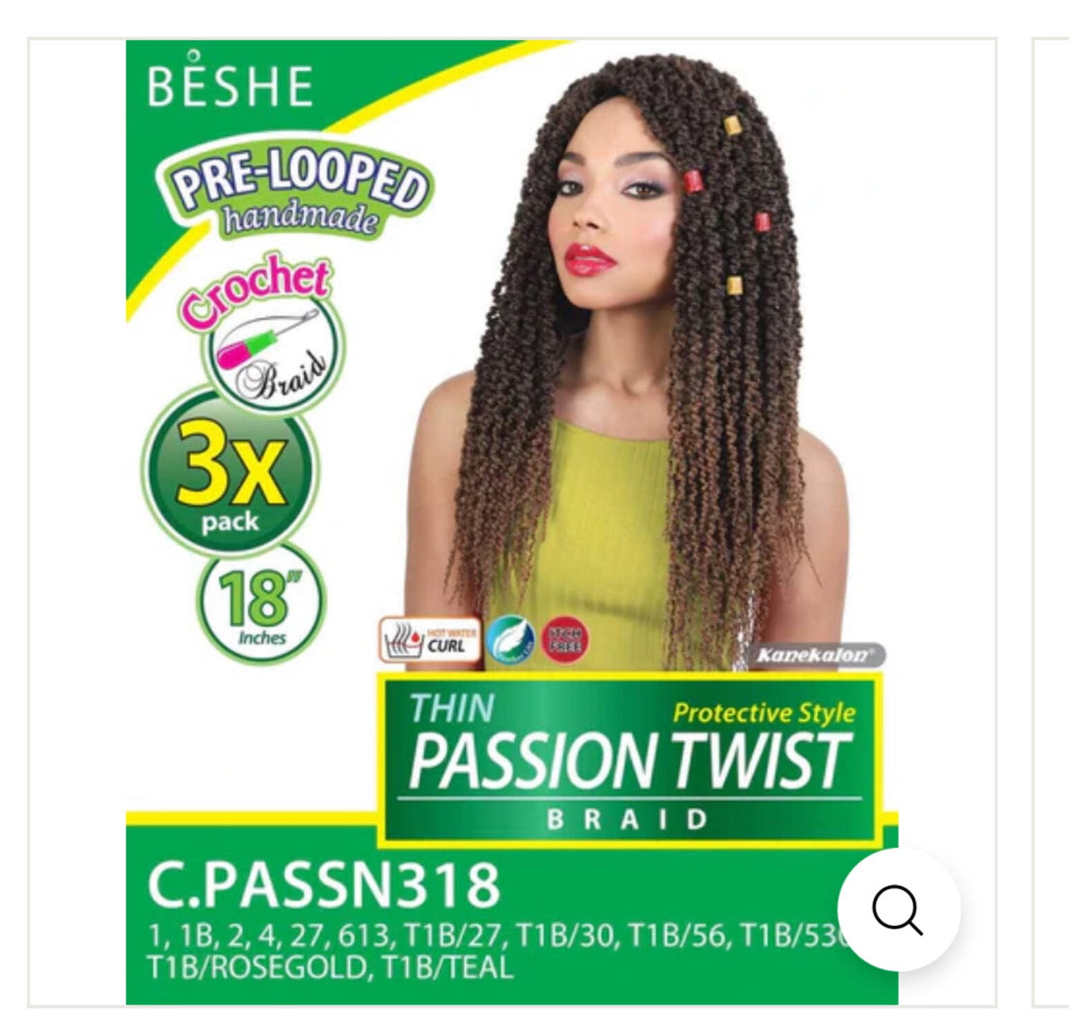 Beshe Thin Passion Twist 18” - Walmart.com