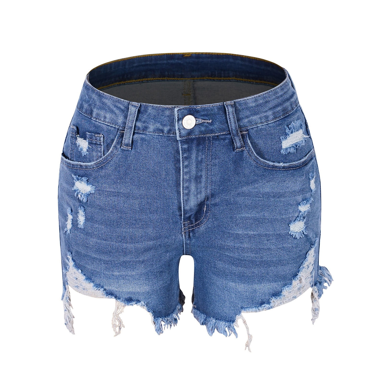 Beshee Jean Shorts Womens Summer Women's Shorts Sexy Ripped Fringed ...