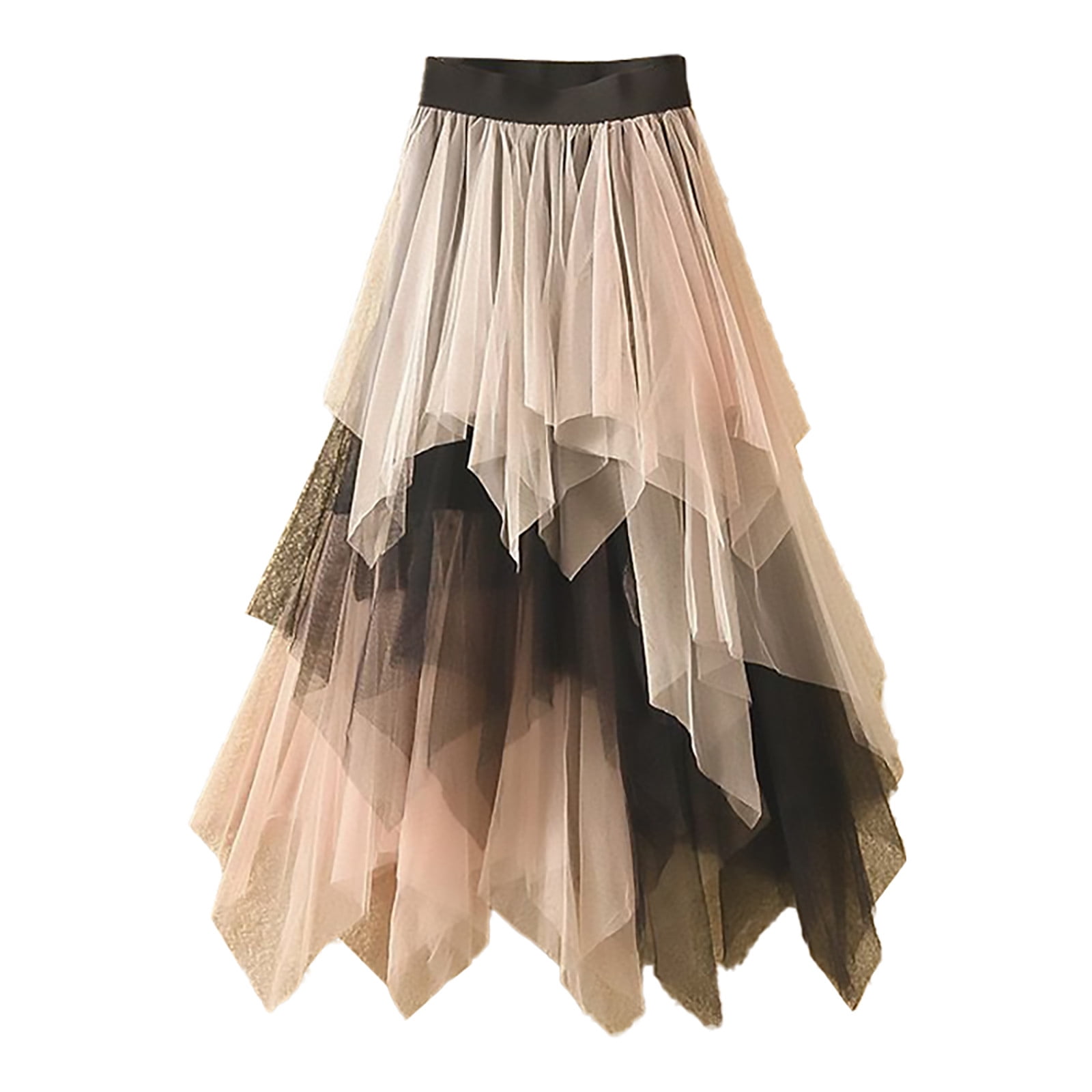 Beshee Maxi Skirt Women's Skirts Women's Tulle Skirt Ruffle Multilayer ...