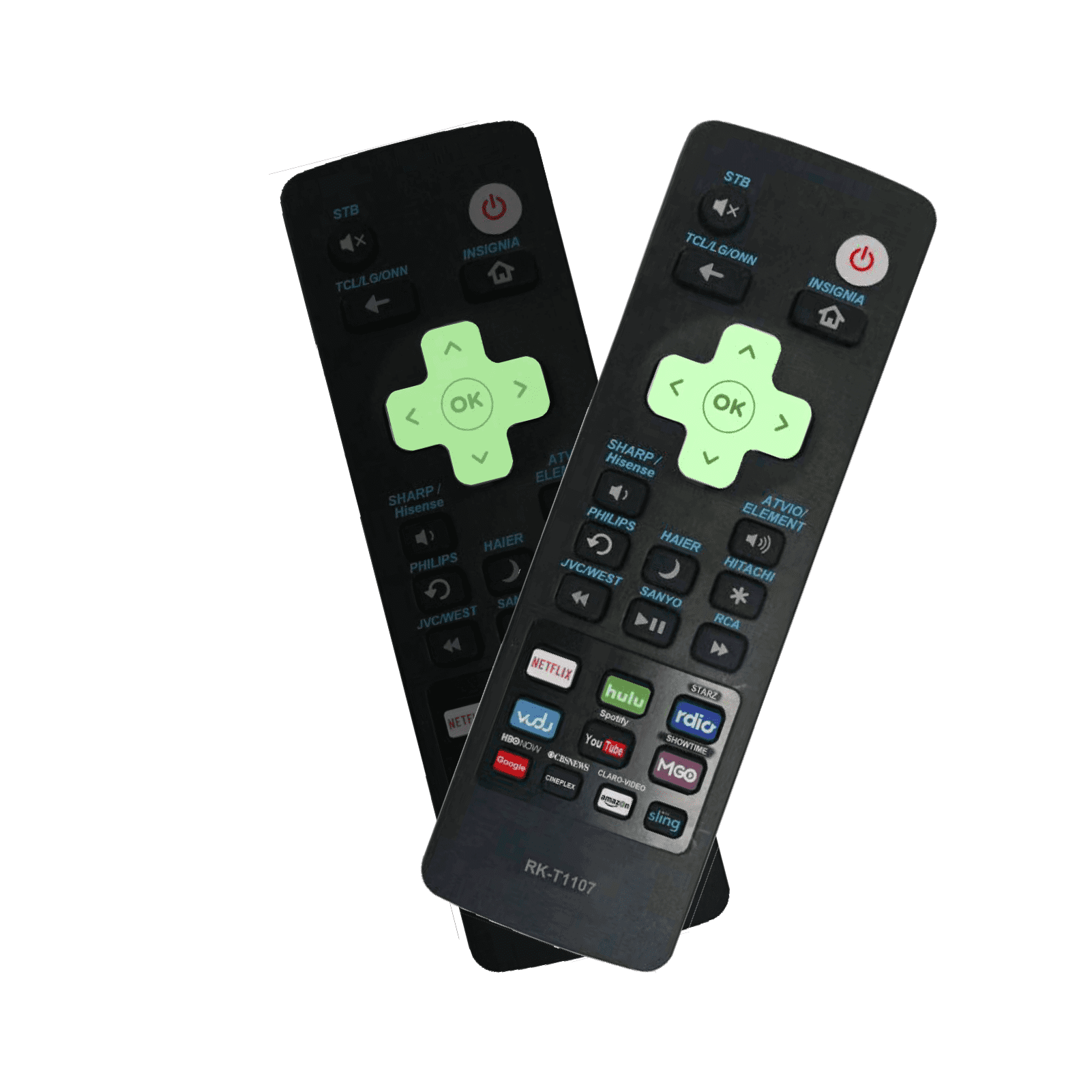 Besia 2 Pack Universal ROKU Remote with Fluorescent Light for All Roku ...