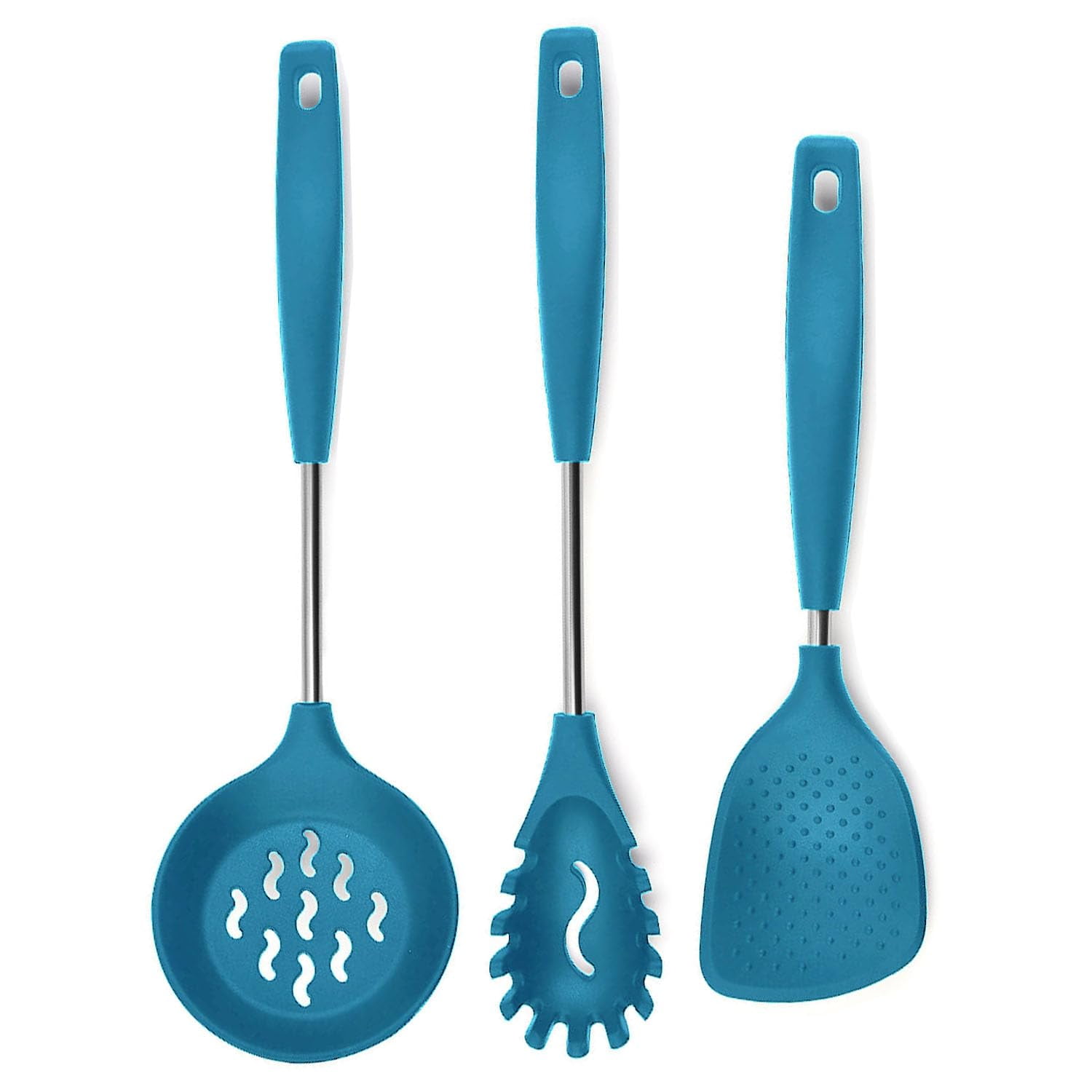 Besiliia Silicone Spaghetti Fork Noodle Spoon Server Pasta Spoon Rice ...