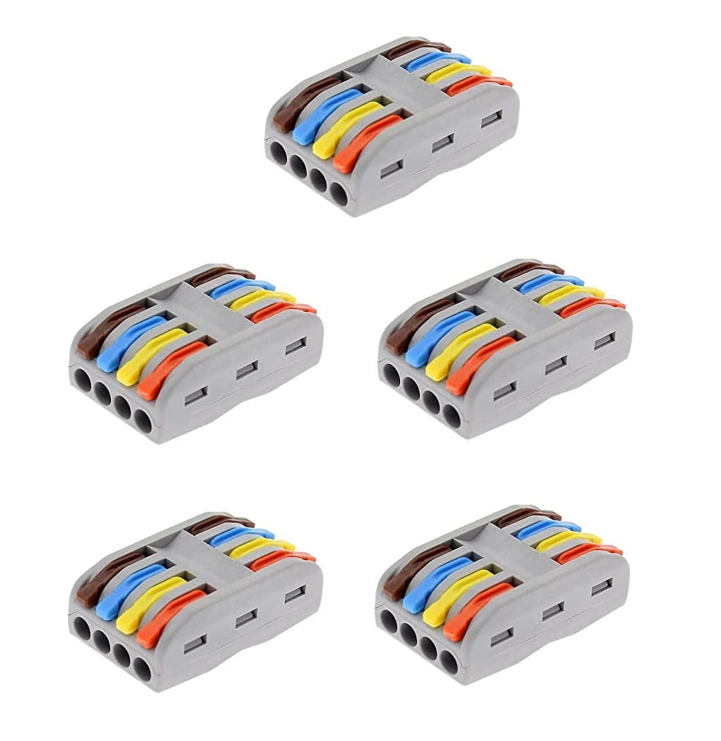 Besillia 5PCS Lever Wire Nut 24 Conductor Assortment Pack Conductor ...