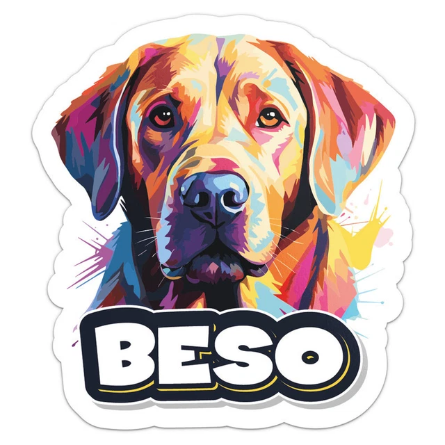 Beso Labrador Dog Sticker Phone Decal Water Bottle Stickers Car Decals ...