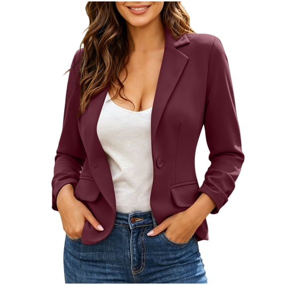 Besolor Blazer for Women Business Casual Button Work Office Jackets ...