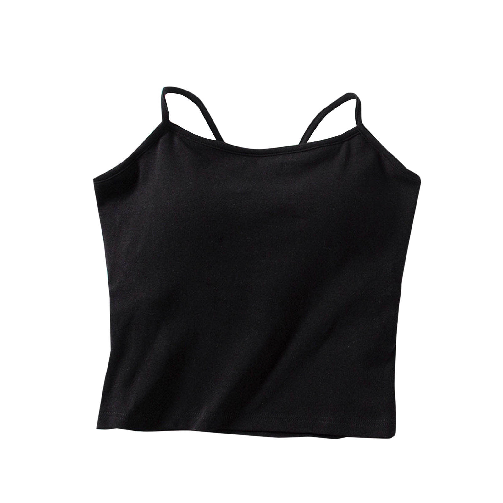 Besolor Camisole with Built in Bra for Women Sleeveless Spaghetti Strap ...