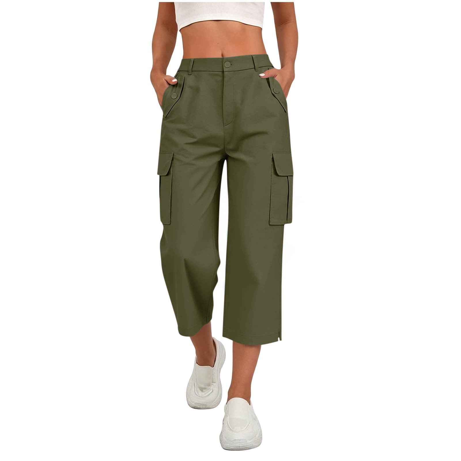 Besolor Cargo Capris for Women Lightweight Casual Outdoor Hiking Pant ...