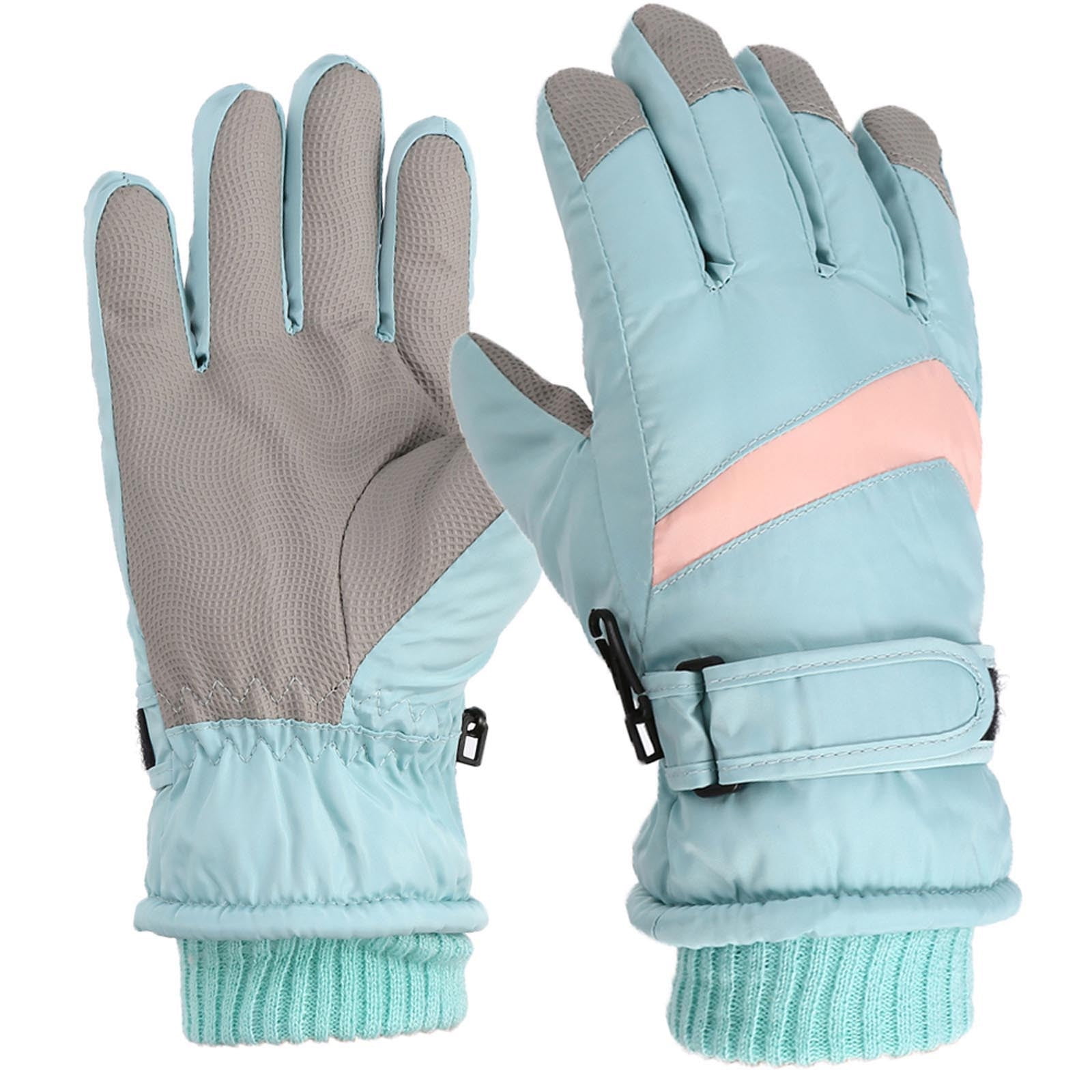 Besolor Kids Waterproof Gloves Snow Gloves Thick Warm Winter Gloves for ...
