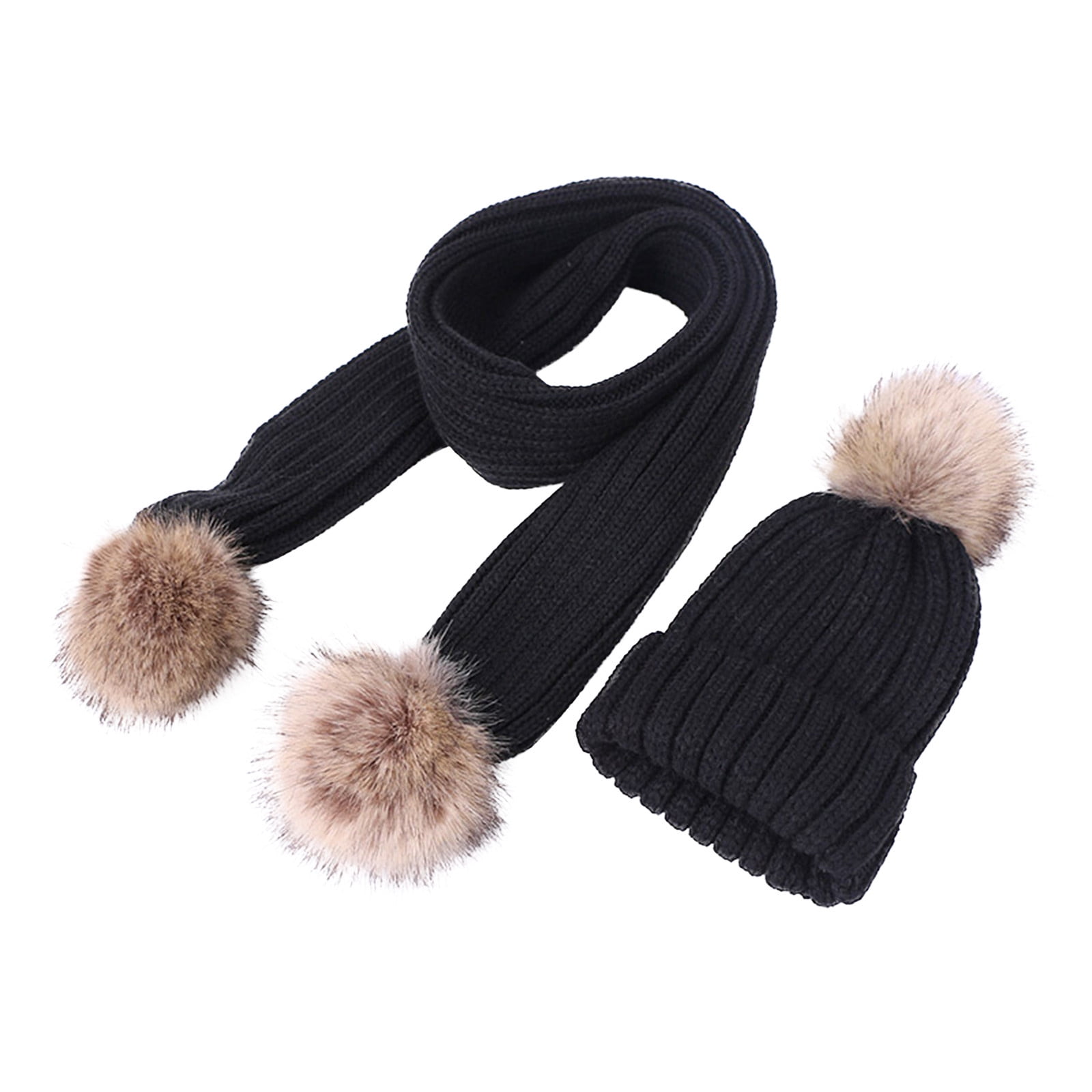 Besolor Kids Winter Hat and Scarf Cute Set, Toddler Children Knitted ...