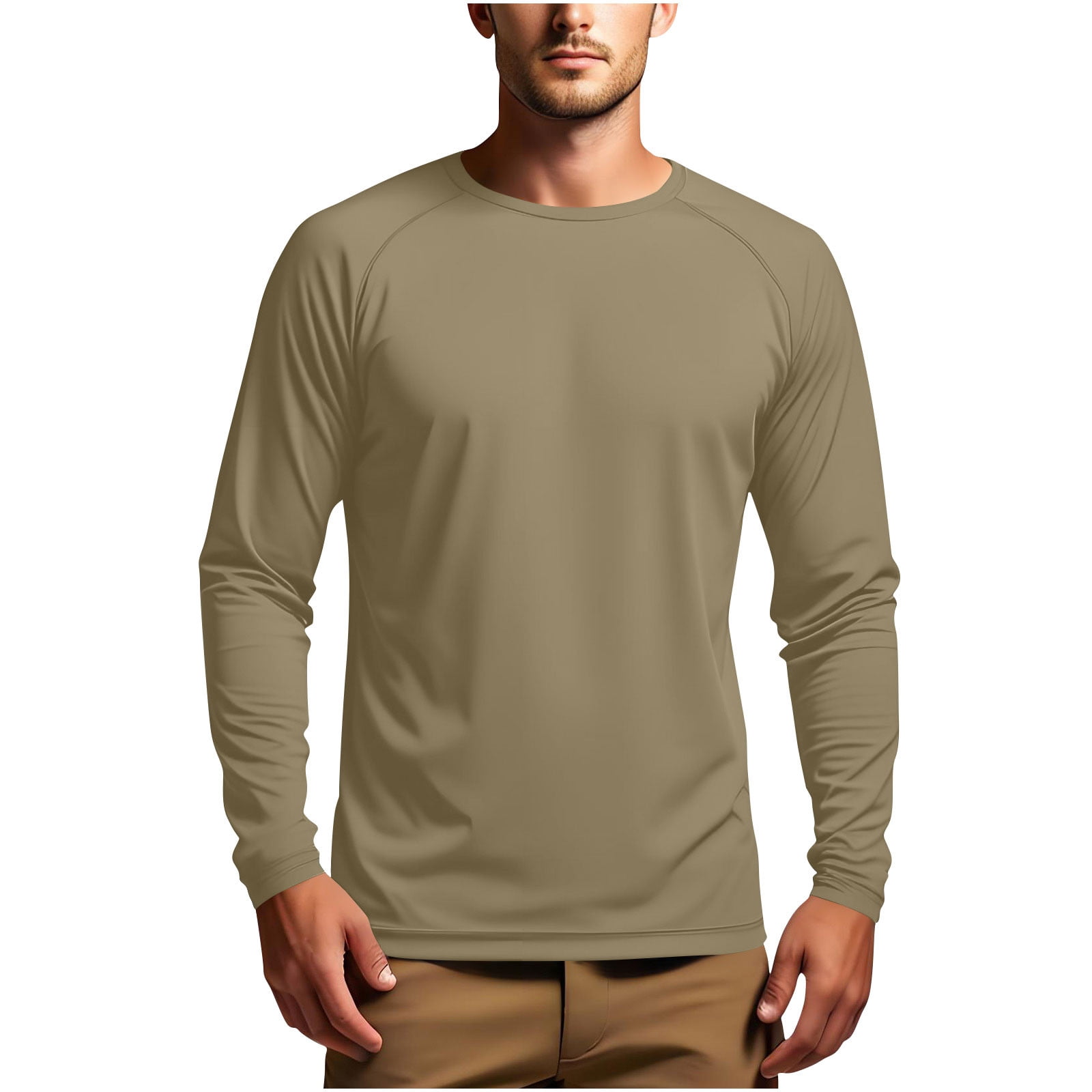 Besolor Men's UPF 50+ Sun Protection Shirts Long Sleeve Shirt Fishing ...