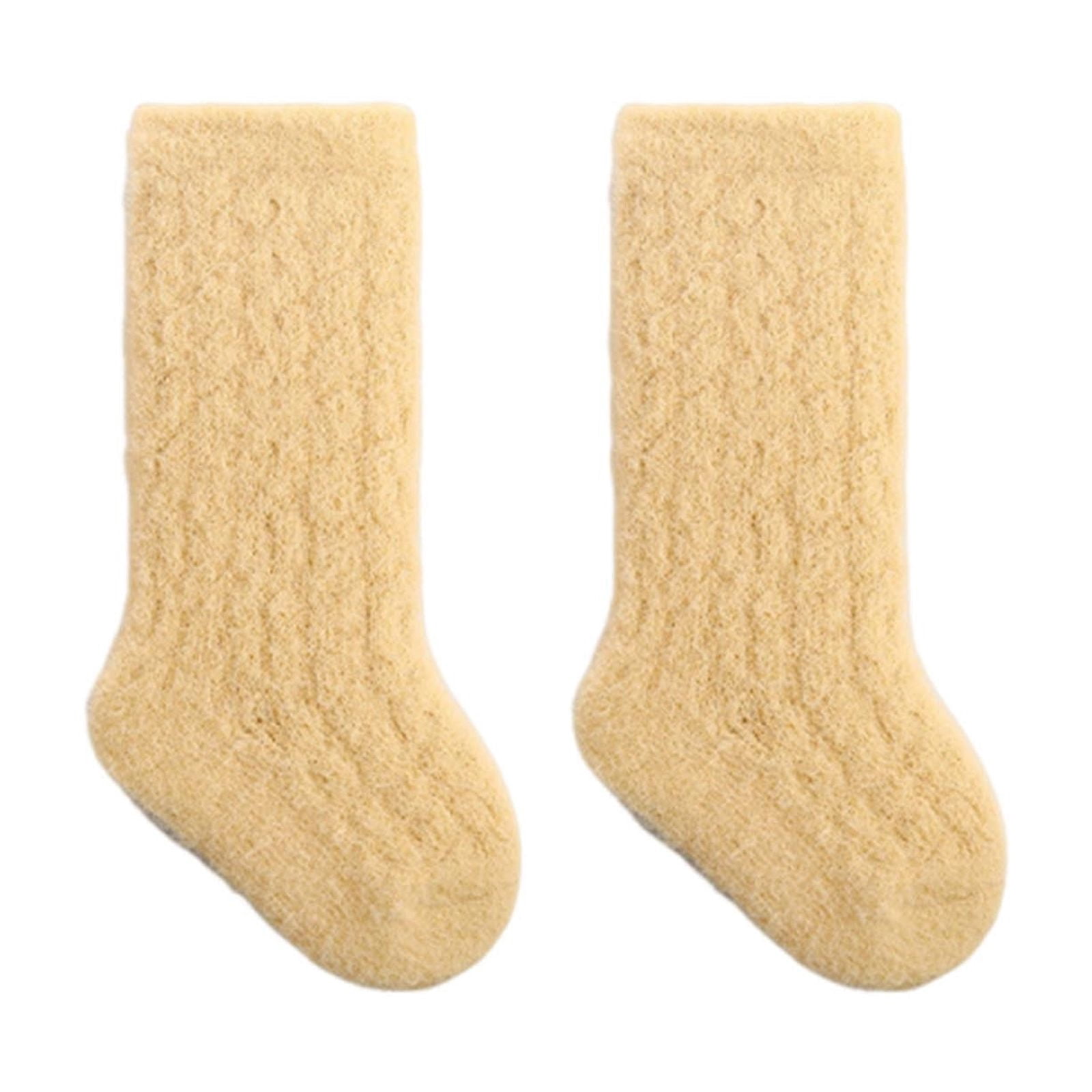 Besolor Newborn Baby Fuzzy Knee High Socks Toddler Kids Cozy Soft Warm ...