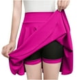 Besolor Skirts For Women Casual Stretchy Flared Pleated Mini Skater