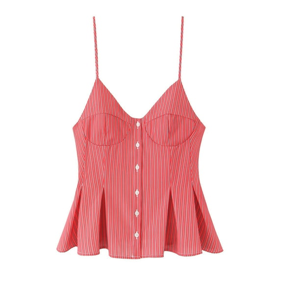 Besolor Tank Tops for Women Striped Sleeveless Work Blouse Spaghetti ...