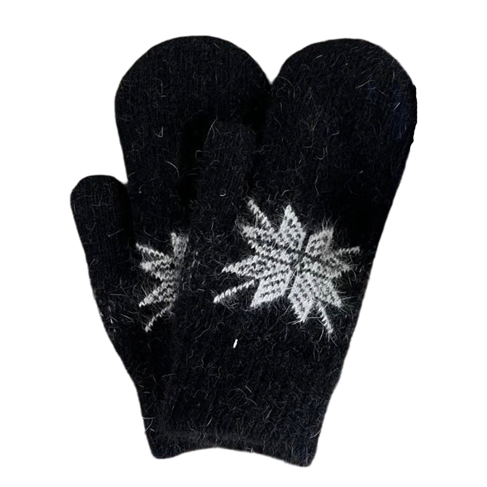 Besolor Winter Mittens for Women Warm Fleece Cozy Knit Thick Thermal ...