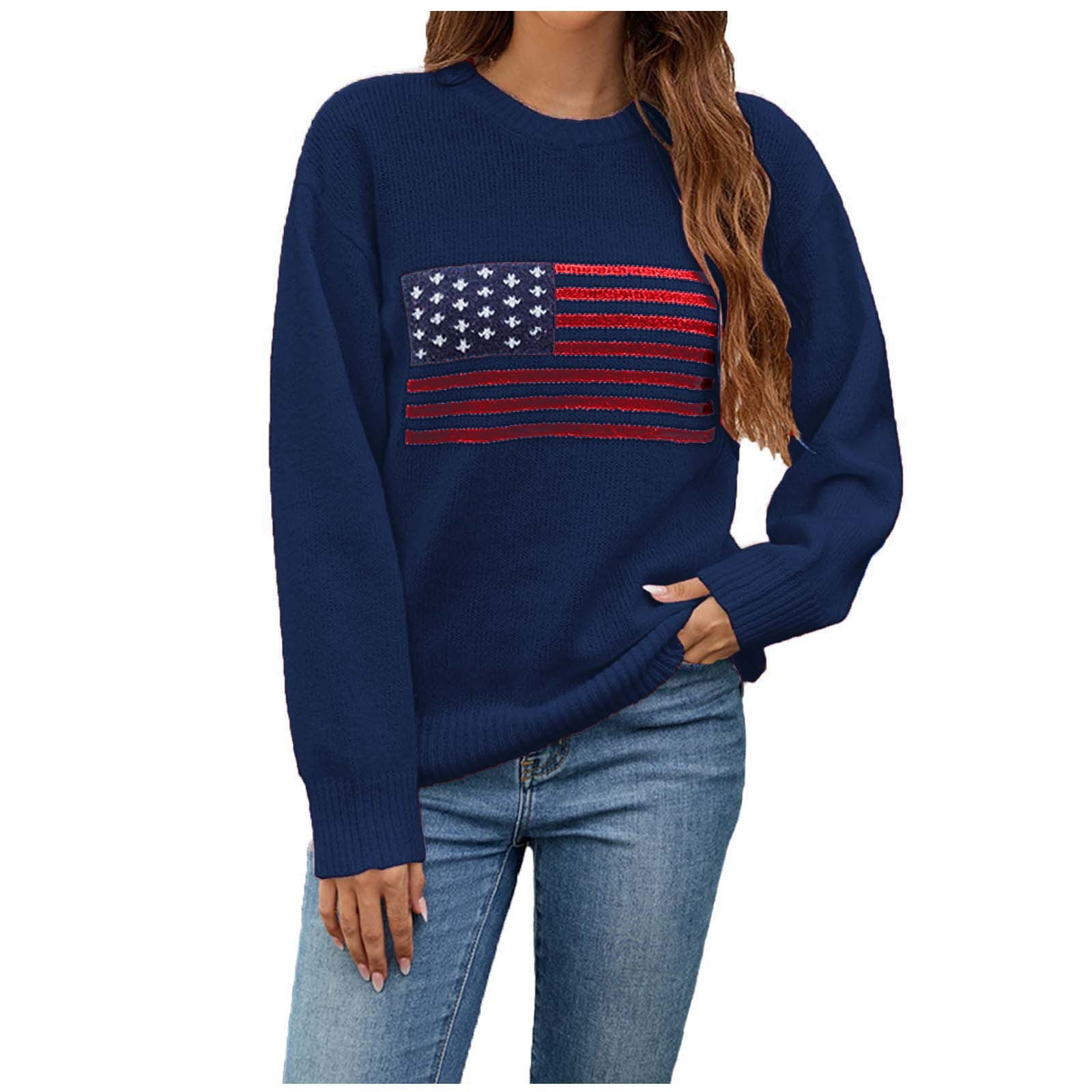 Besolor Women's 2025 Fall Pullover Sweater Casual Printed Winter Long ...