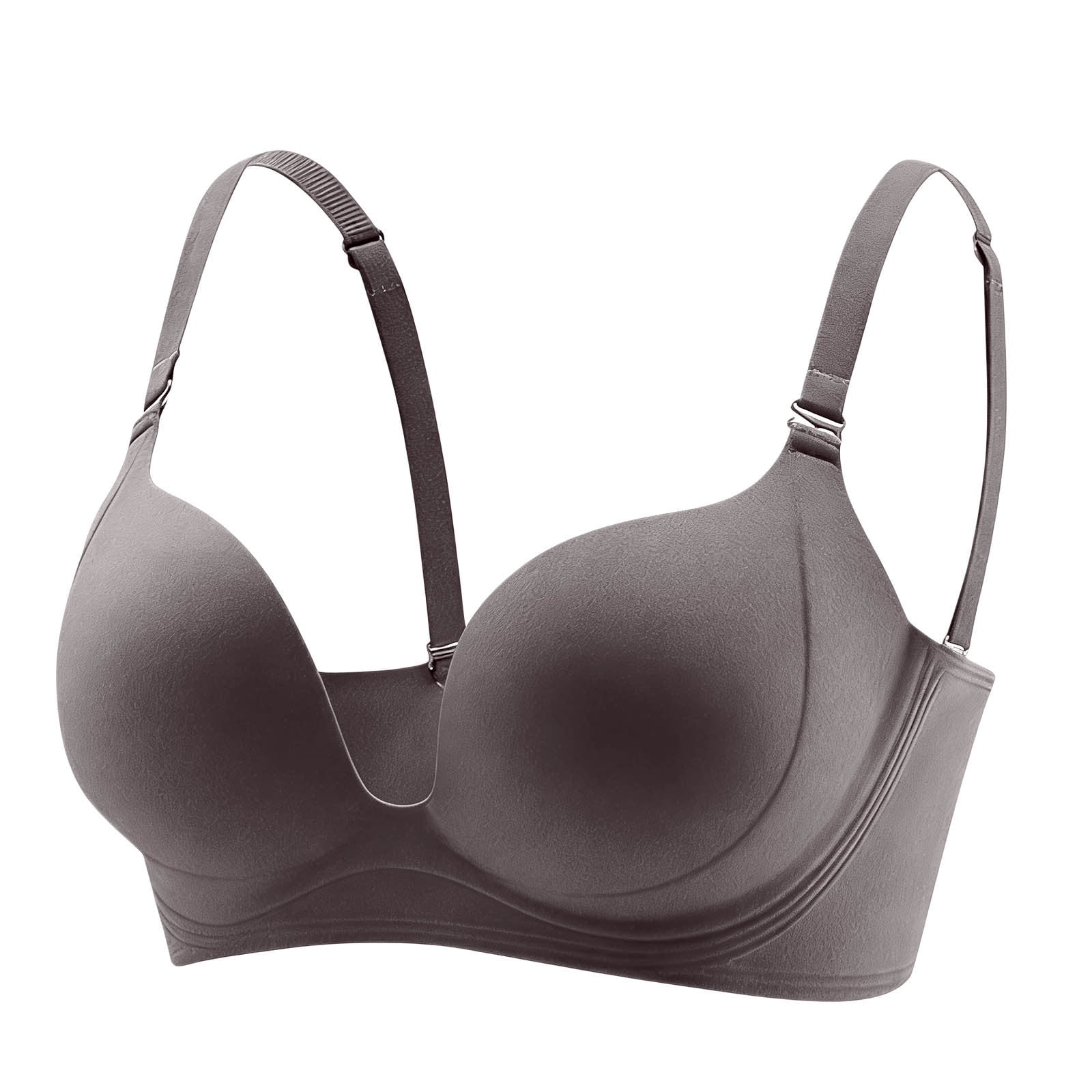 Besolor Women's Bras No Underwire Supportive Seamless Gathered Deep V ...