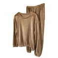 hotojiny Women's Fleece Pajama Sets 2 Piece Pjs Soft Cozy Fleece Oversized Pullover Pants Sets ...