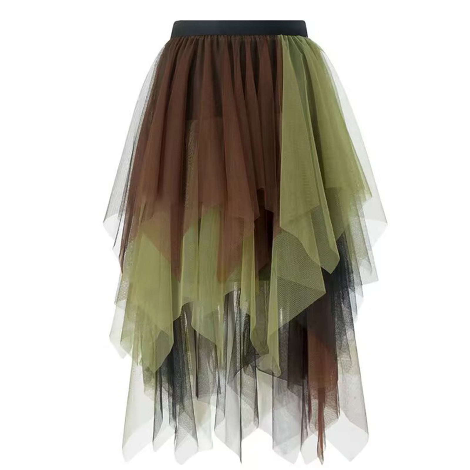 Besolor Women's Tulle Skirt Formal Elastic High Wiasted Mesh ...