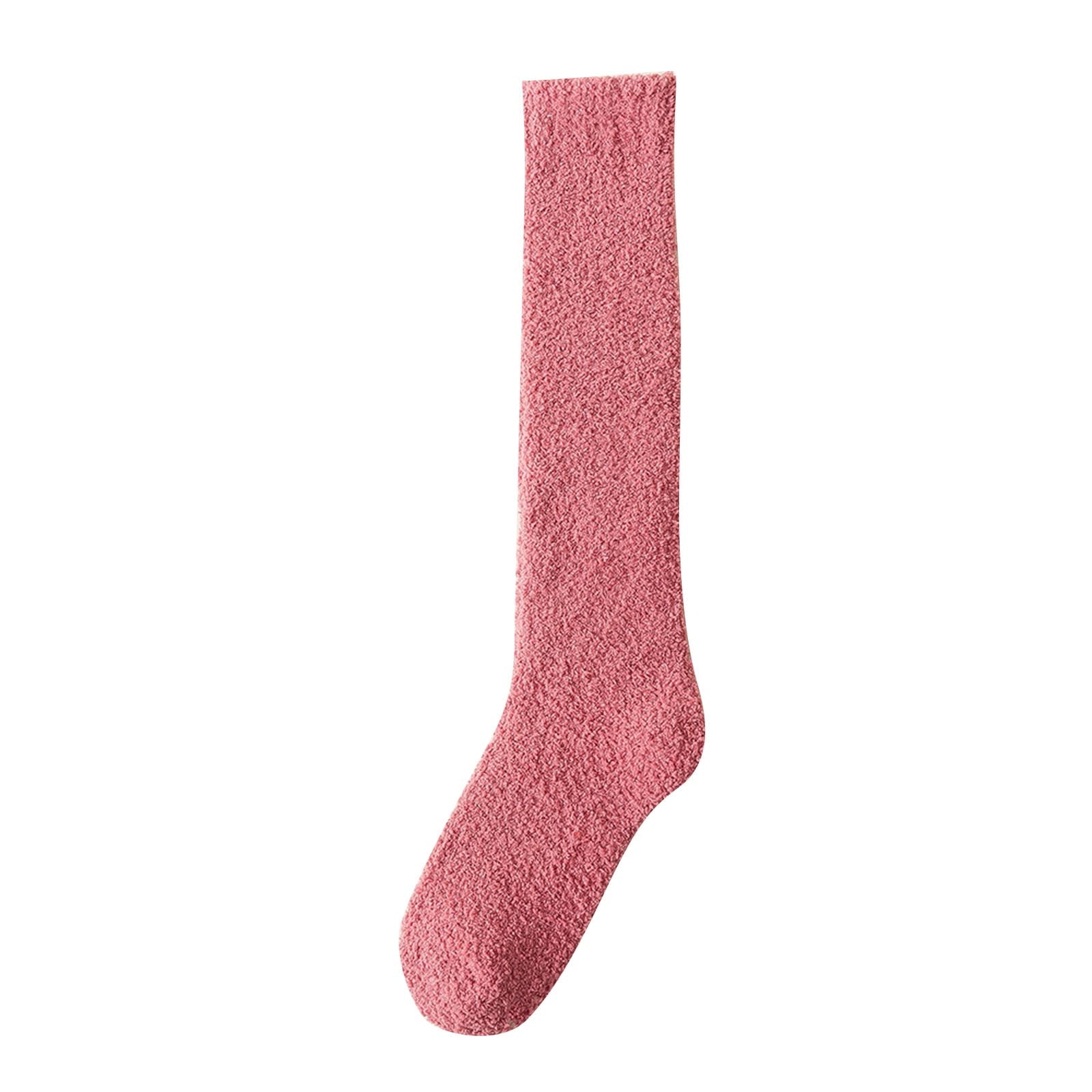 Besolor Womens Fuzzy Knee High Socks Cozy Thick Winter Warm Thermal ...