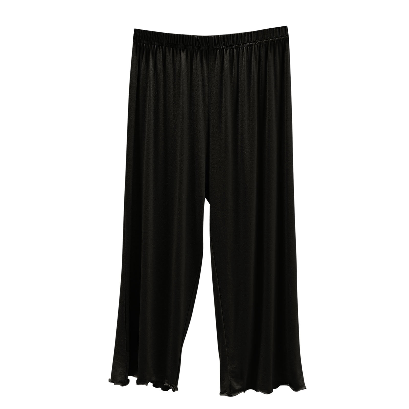 Besolor Womens Pajama Capris Lightweight Thin Casual Loose Elastic ...