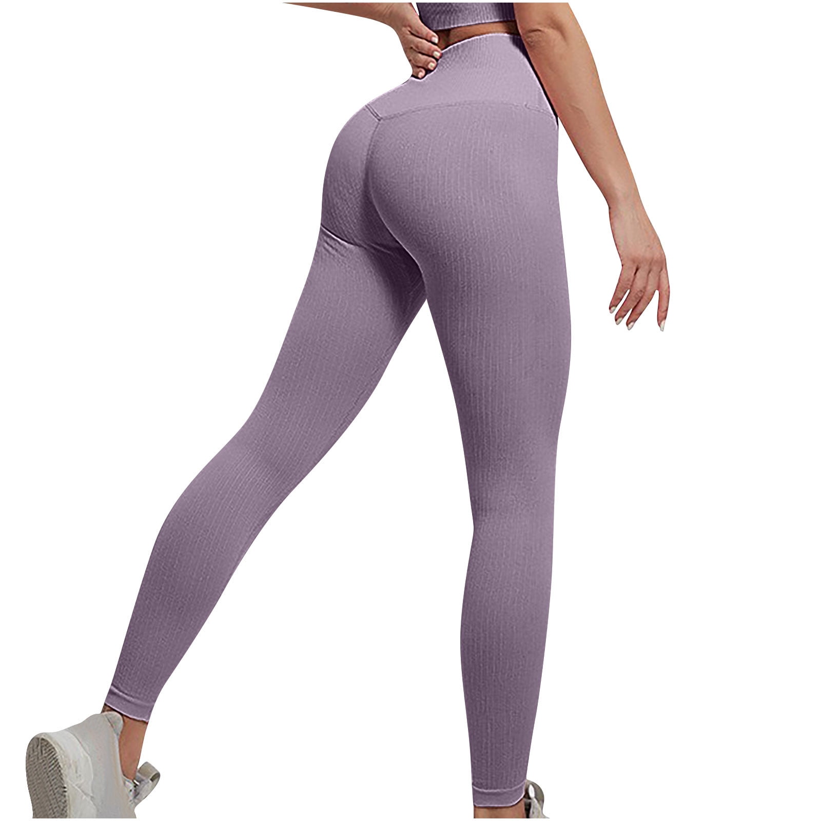 Besolor Womens Scrunch Yoga Leggings Seamless High Waisted Butt Lifting ...