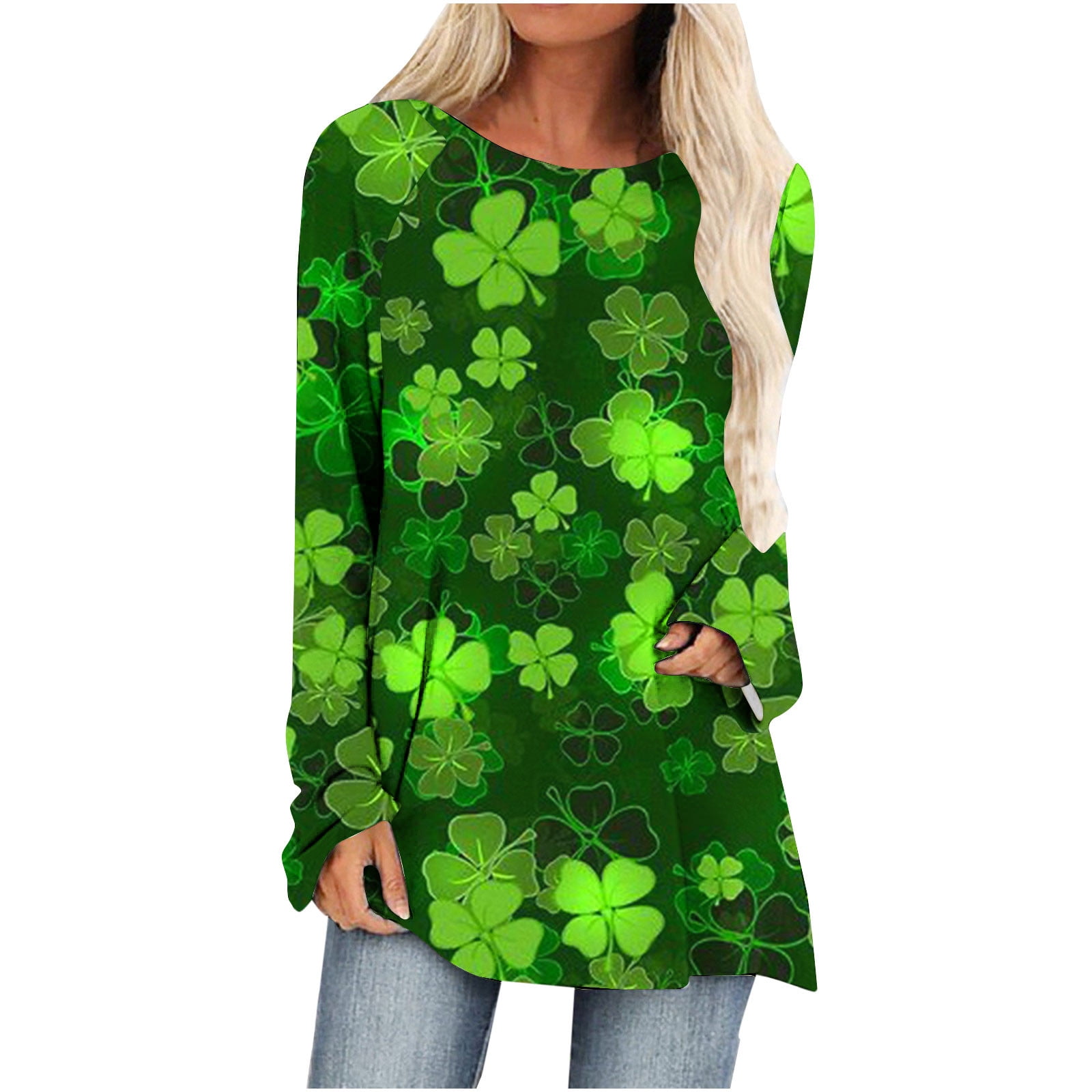 Besolor Womens St. Patrick's Day T-Shirt 2025 Shamrock Graphic Crewneck ...