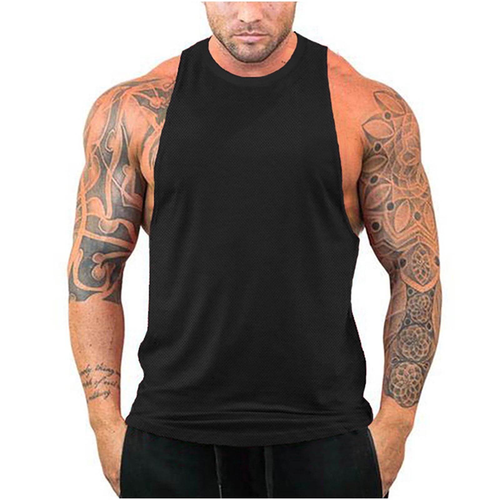 Besolor Workout Tank Tops for Men Summer Athletic Shirts Casual ...