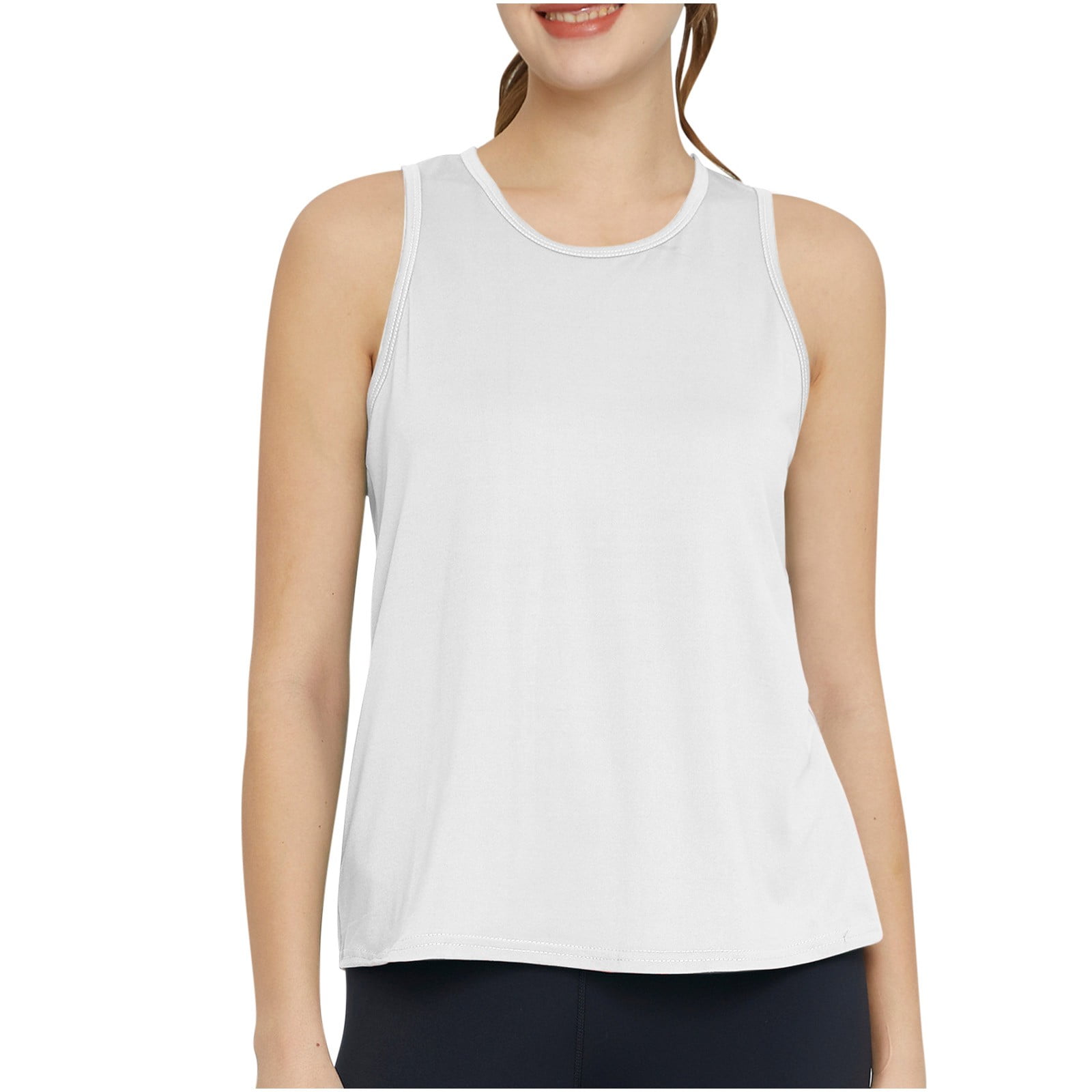 Besolor Workout Tops for Women Summer Sleeveless Tank Tops Casual Quick ...