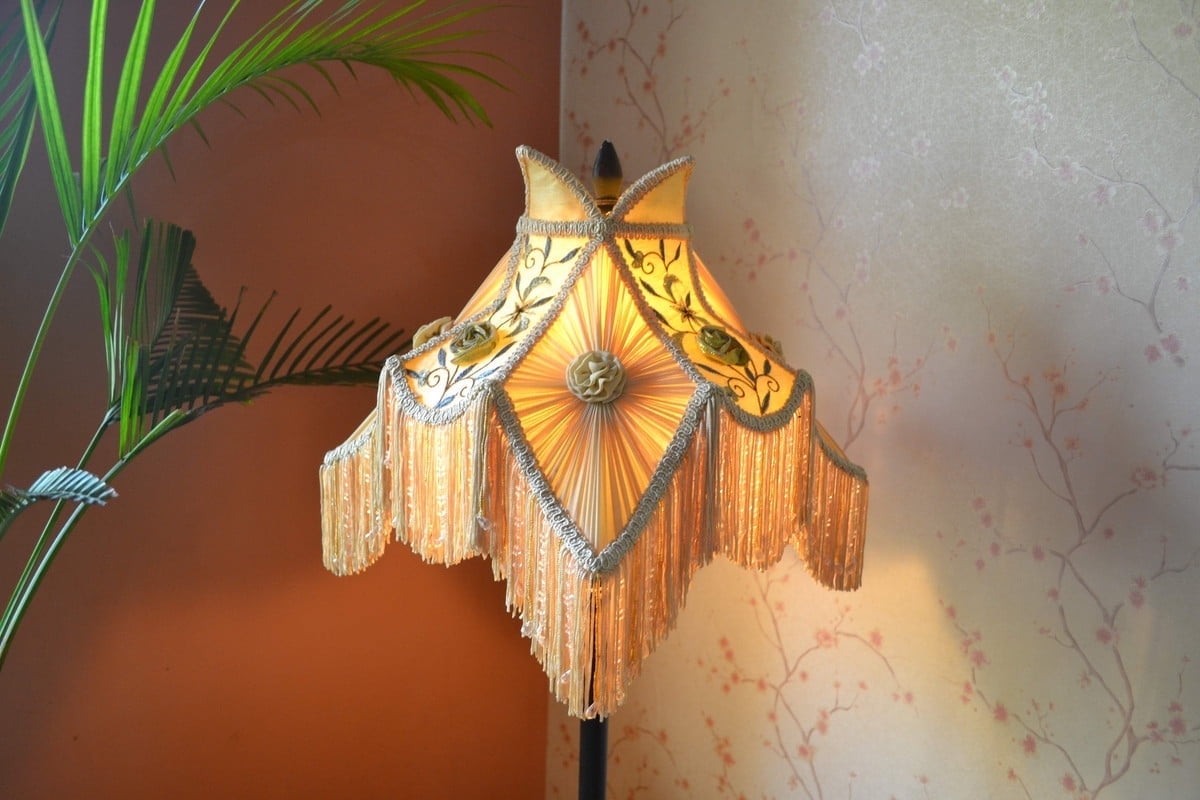 BespokeByNikita Lotus Gold Embroidered Lamp Shades - Walmart.com