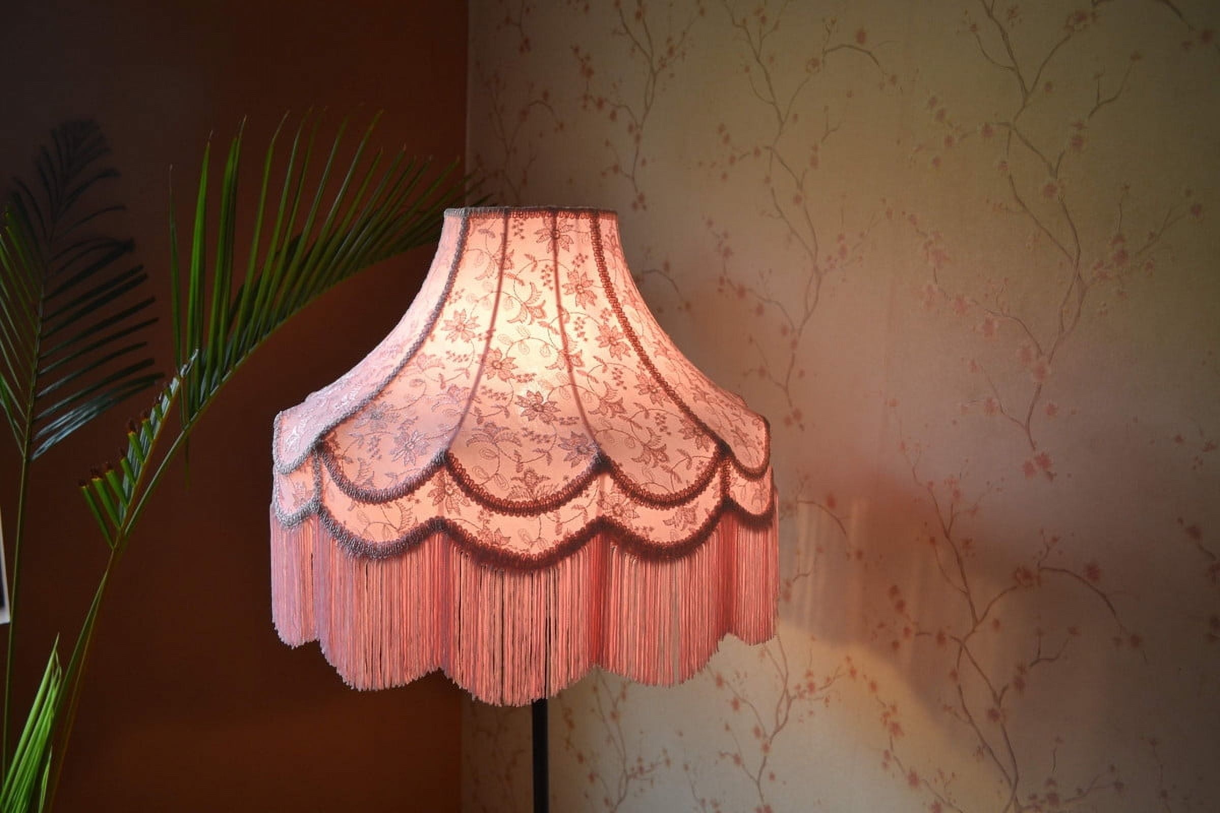 BespokeByNikita Scallop Dome Pink Lace Lamp Shade - Walmart.com