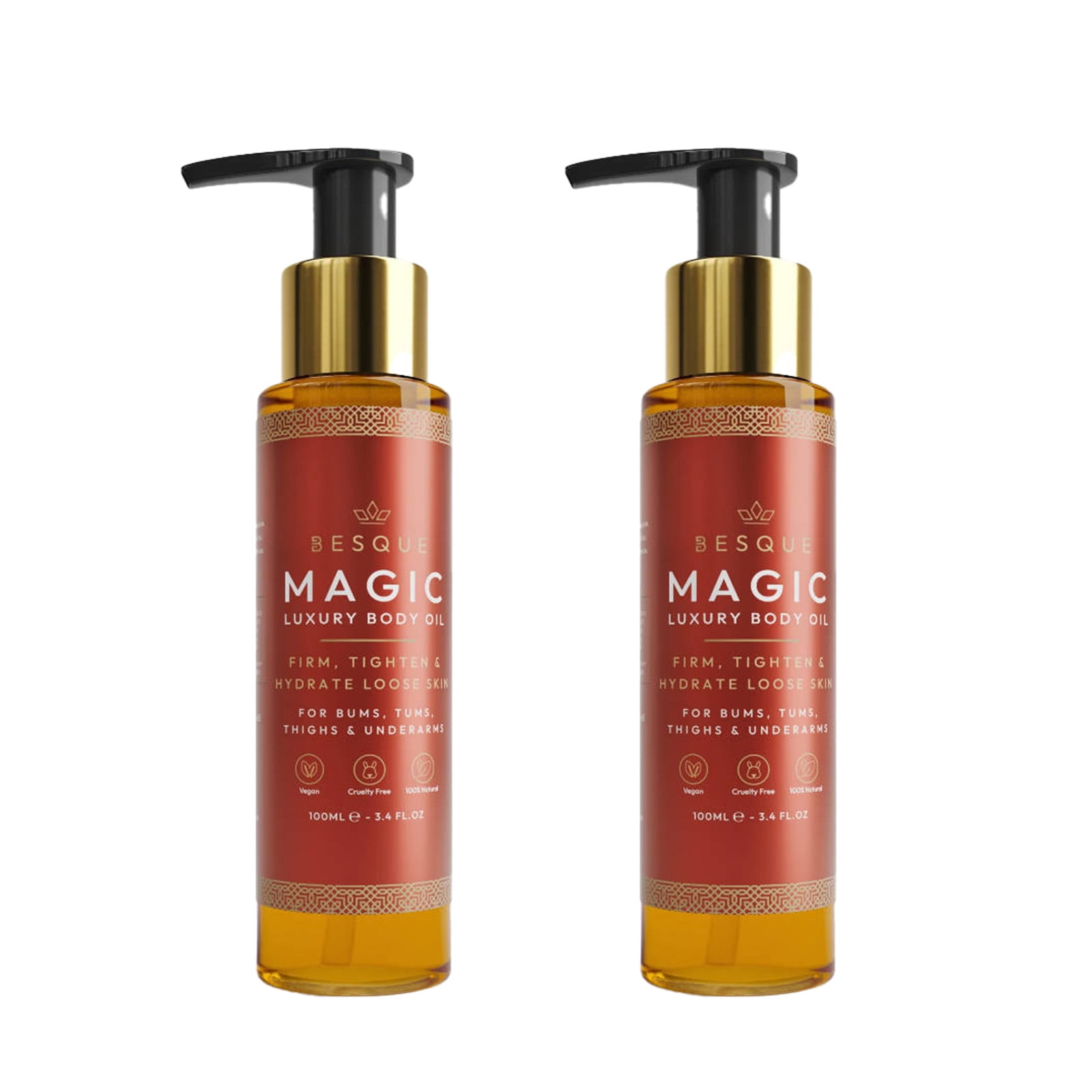Besque Magic Body Oil 2 Pack, Firm Tighten Hydrate Loose Skin ...