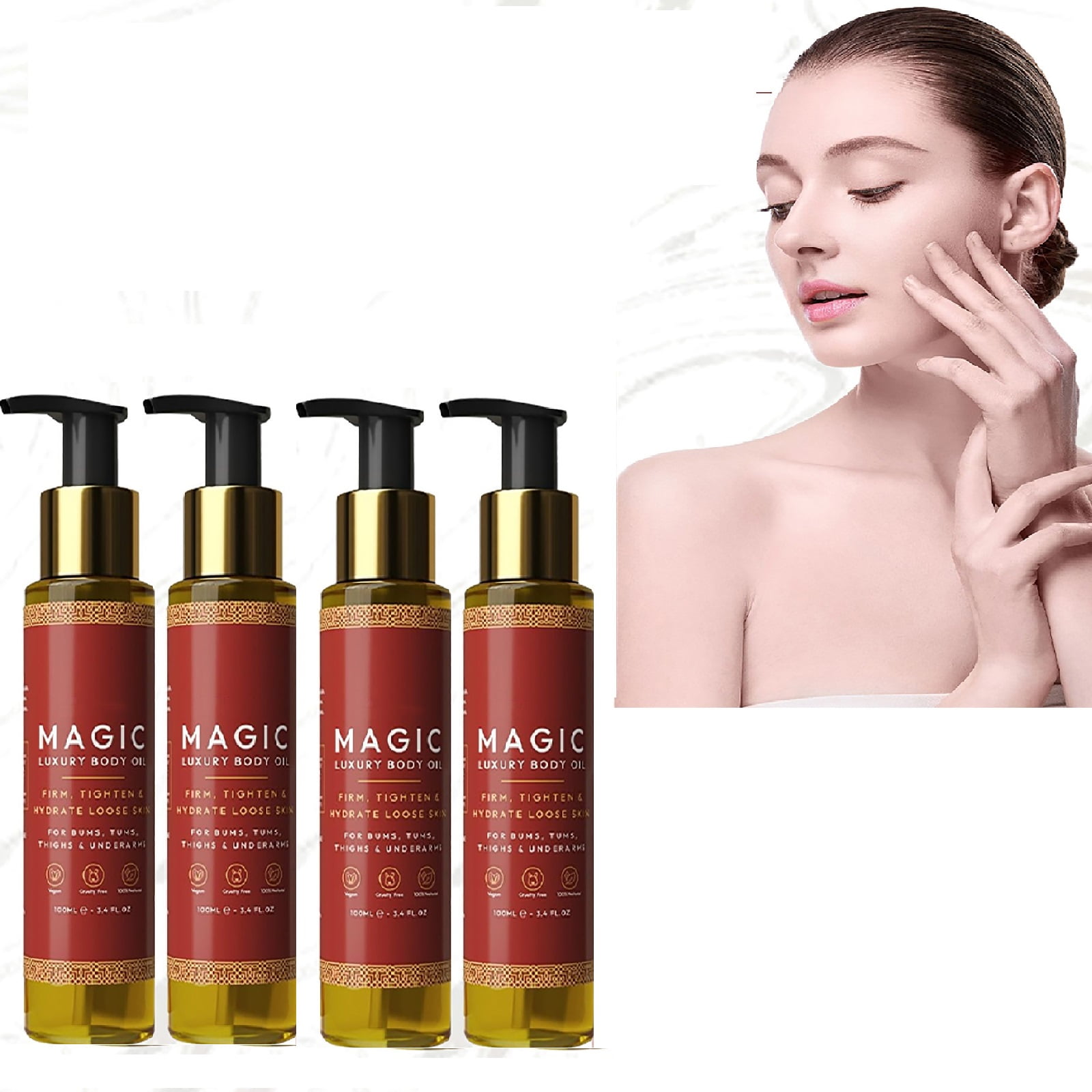 Besque Magic Luxury Body Oil, 3.4 FL OZ, 100ml, Designed For Women After Shower Use, Nourish Dry ...