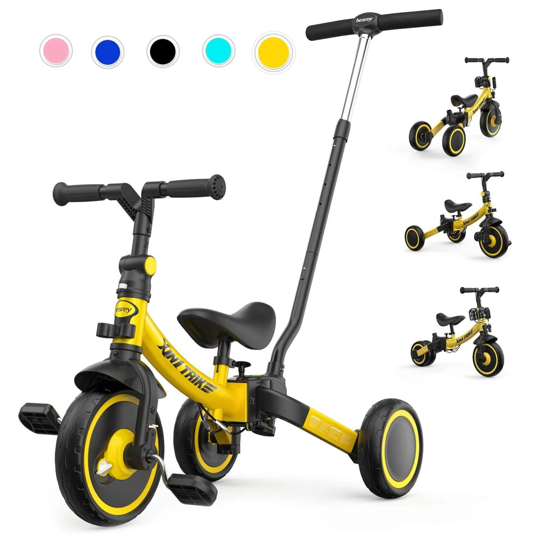 Besrey Toddler 7-in-1 Trike Tricycle for Infant and Kids - Walmart.com