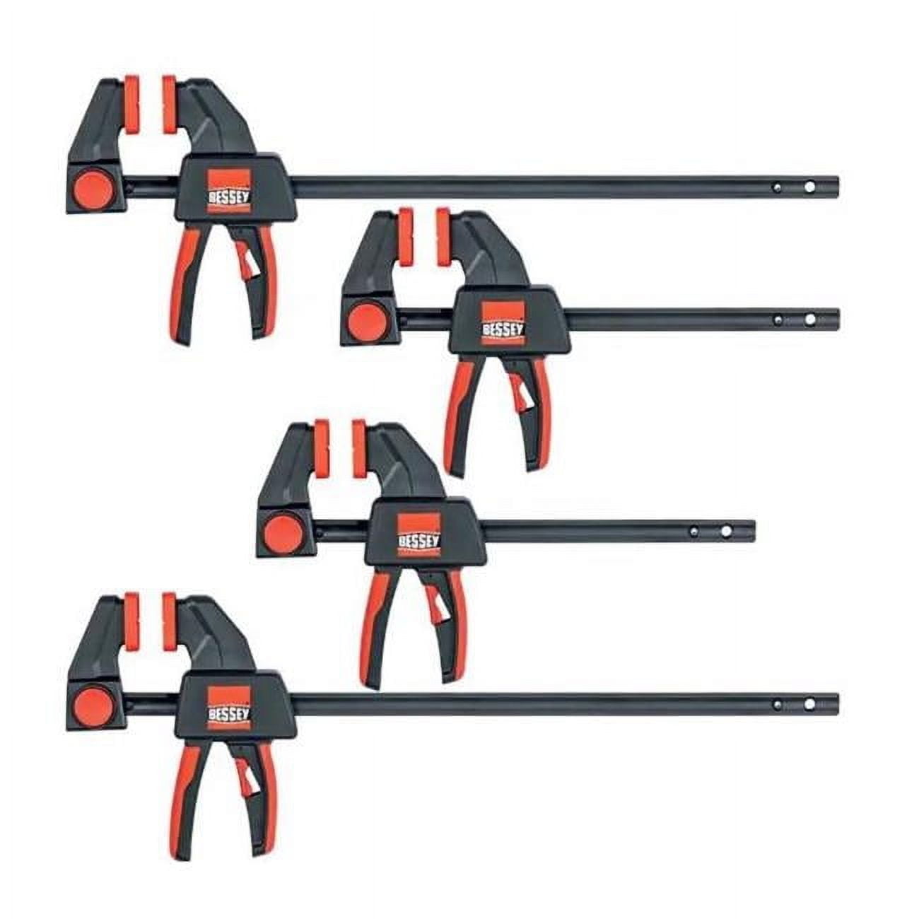 Bessey 2037909 EHK Series Trigger Combination Clamp Set, Black & Red ...