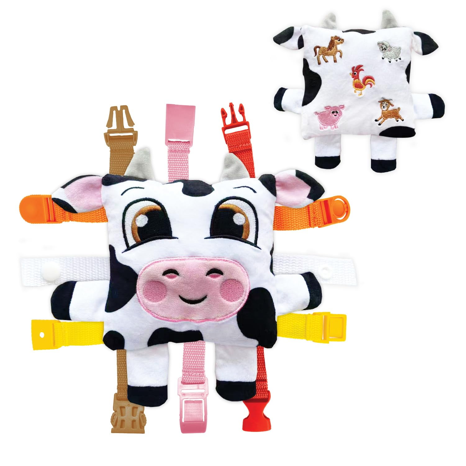 Bessie Cow Stuffed Animal Plush Montessori Toys For Toddlers 1-3 ...